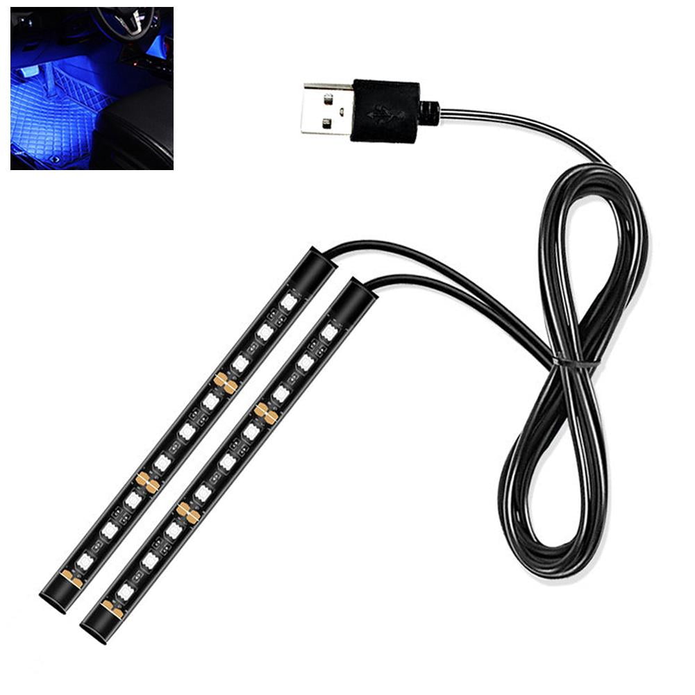 USB LED Car Interior Ambient Foot Strip Light Kit for Enhancing Vehicle ...