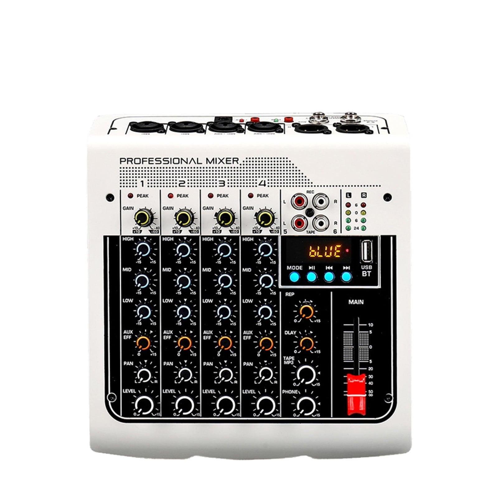 USB Live Stage KTV Mixer for Pc 6 Channel Sound Table Mixing Card ...