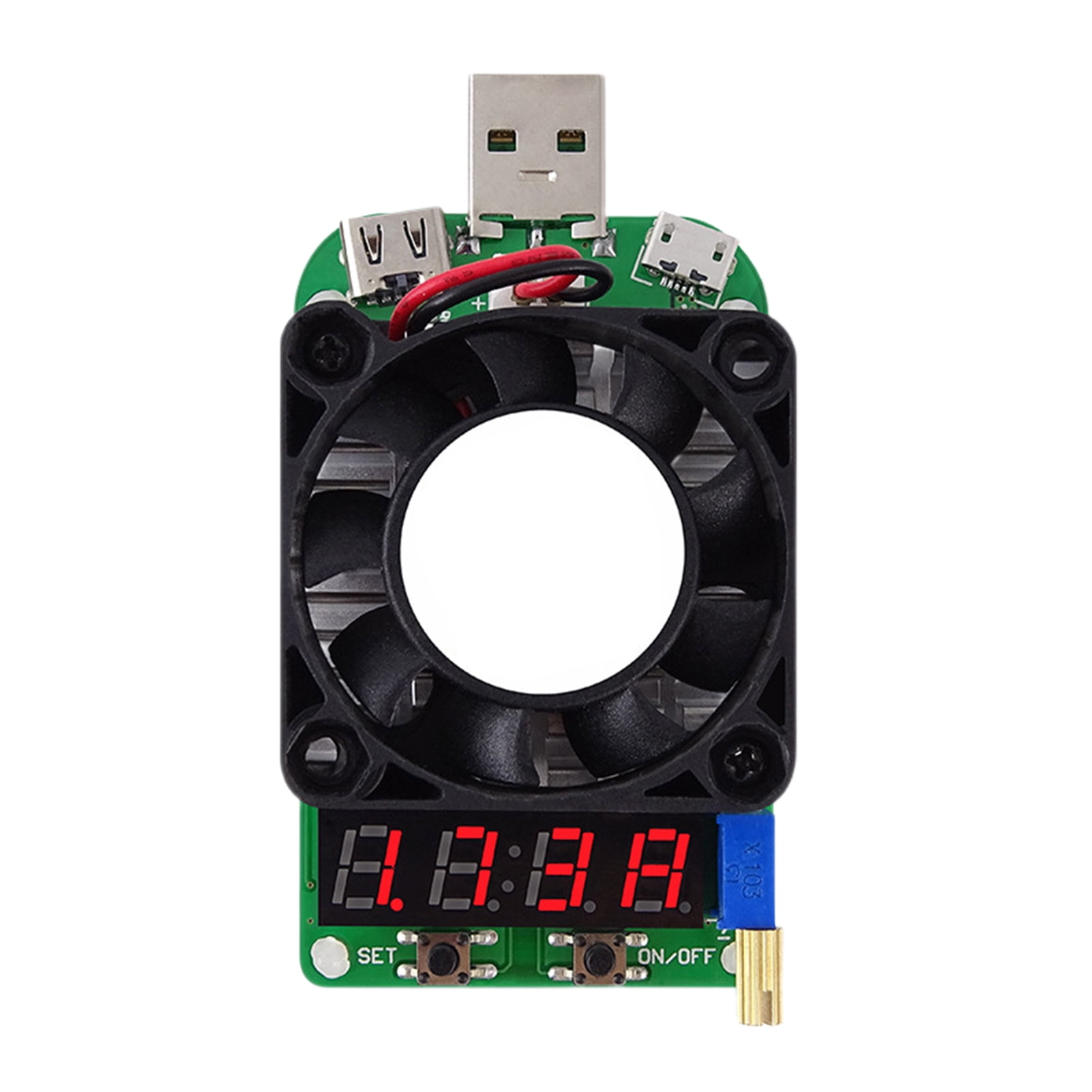 USB Load Tester Electronic Load Test Resistor Module Digital Display ...