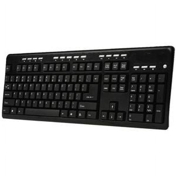 USB MULTIMEDIA KEYBOARD BLACK W/2 USB BUS POWERED HUBS HOT KEYS ...