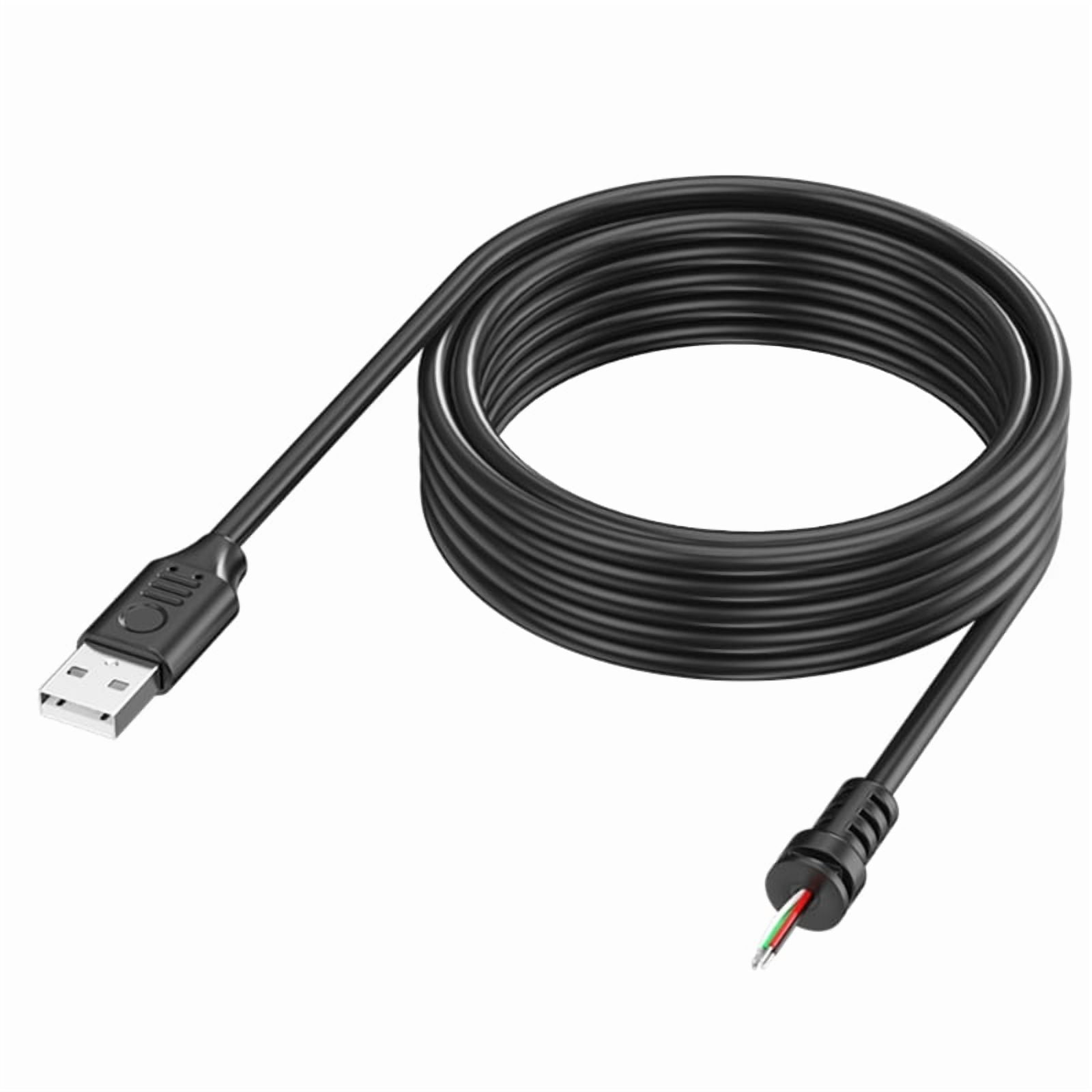 USB Male 4 Pin Bare Wire USB 2.0 4 Pin Pigtail Open End Power Data ...
