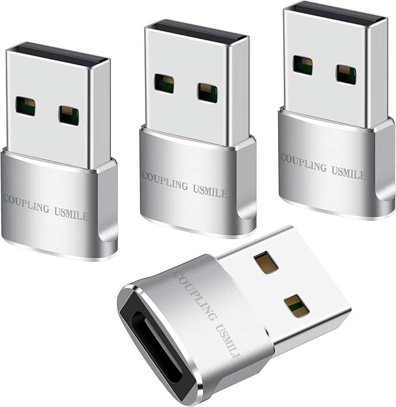USB Male to USB C Adapter 4 Packs,USB to Type C Super Fast Charging ...