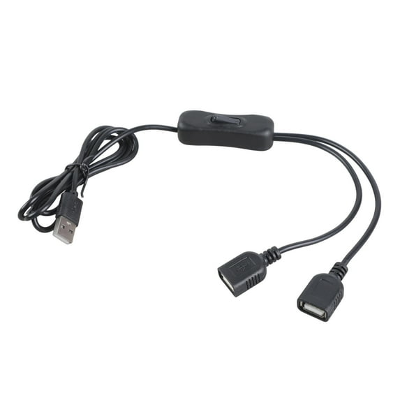USB Male To Double Female Power Cable Switcher Control Fast Charging ...