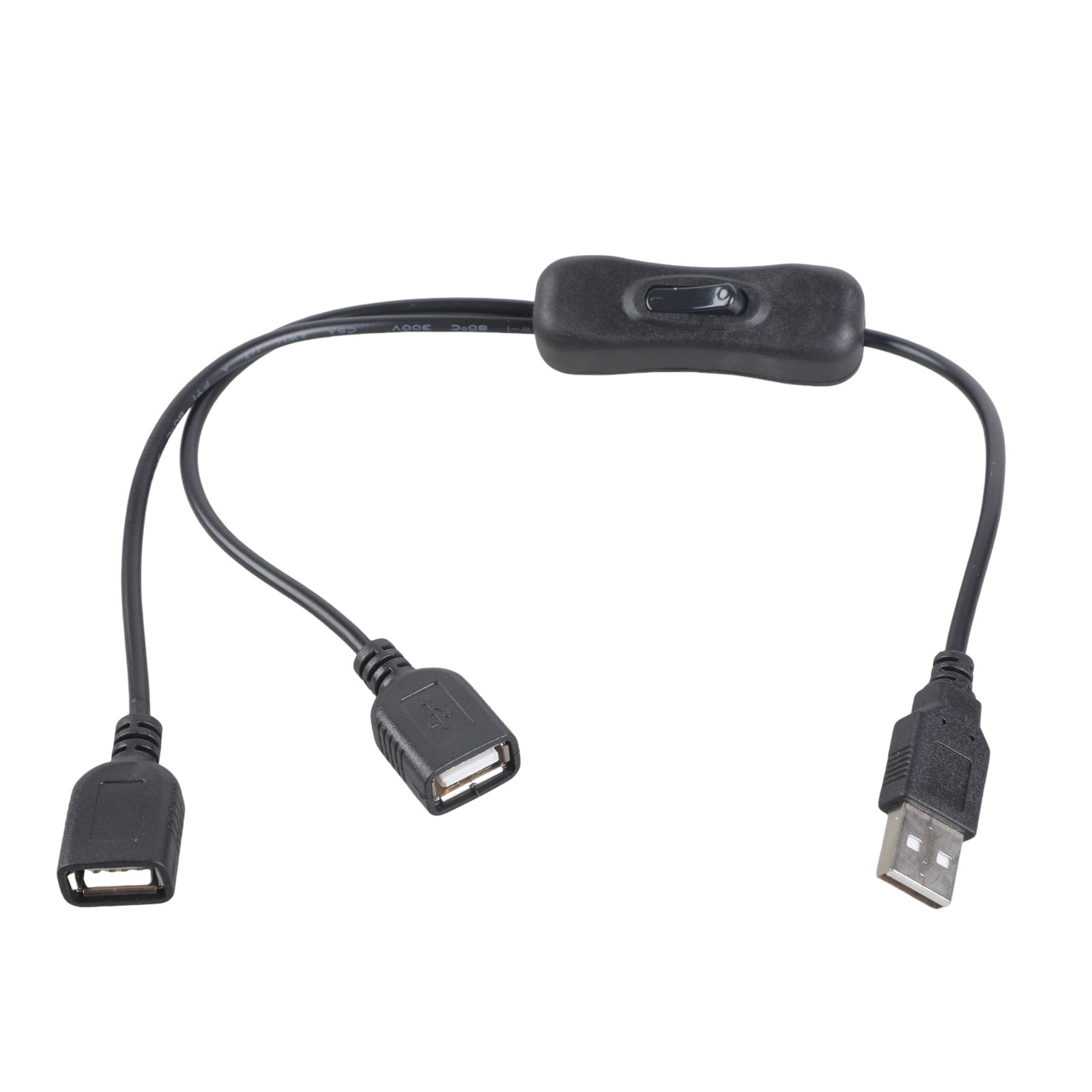 USB Male To Double Female Power Cable Switcher Control Fast Charging ...