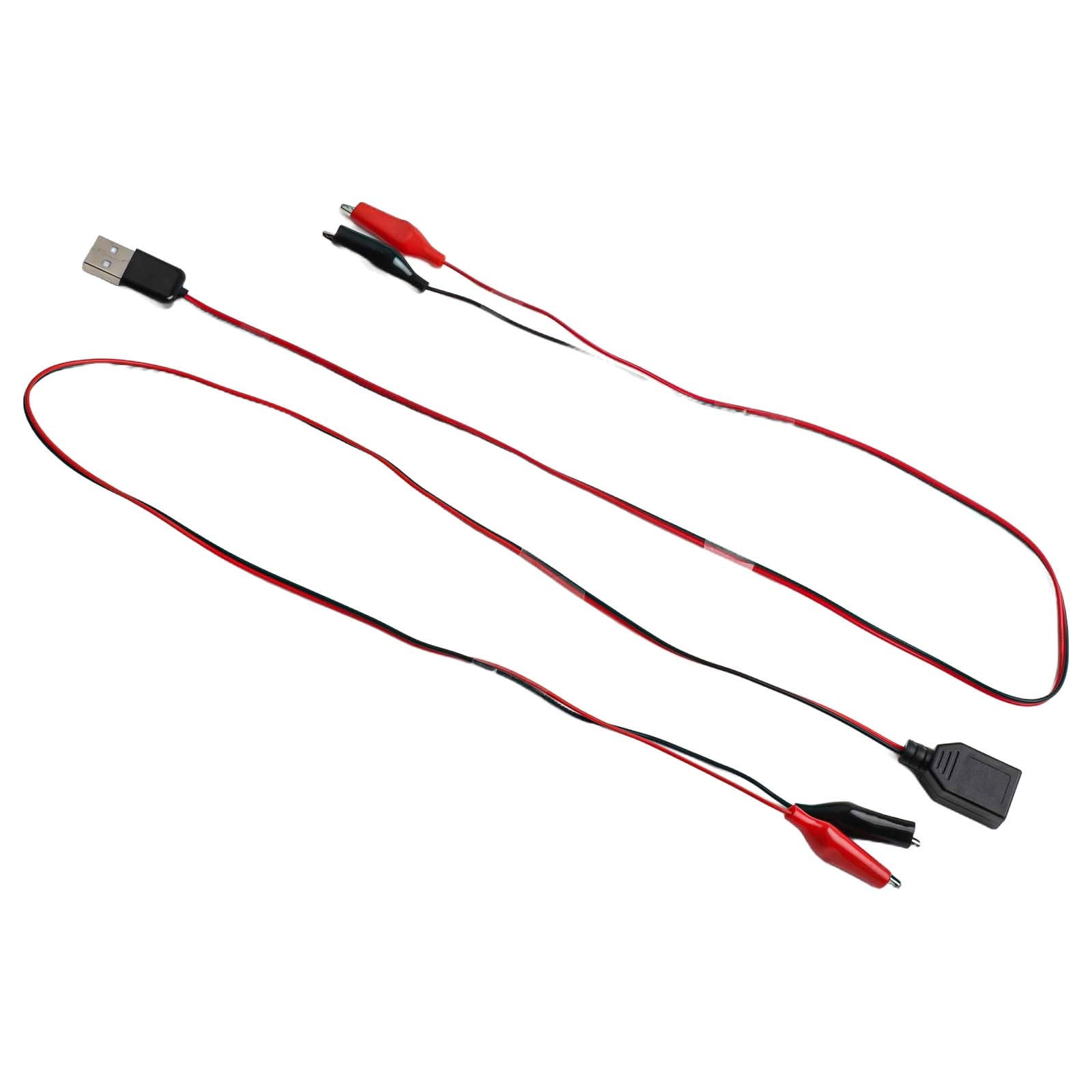 USB Male to Female Test with For Alligator Clip for Electrical Testing ...