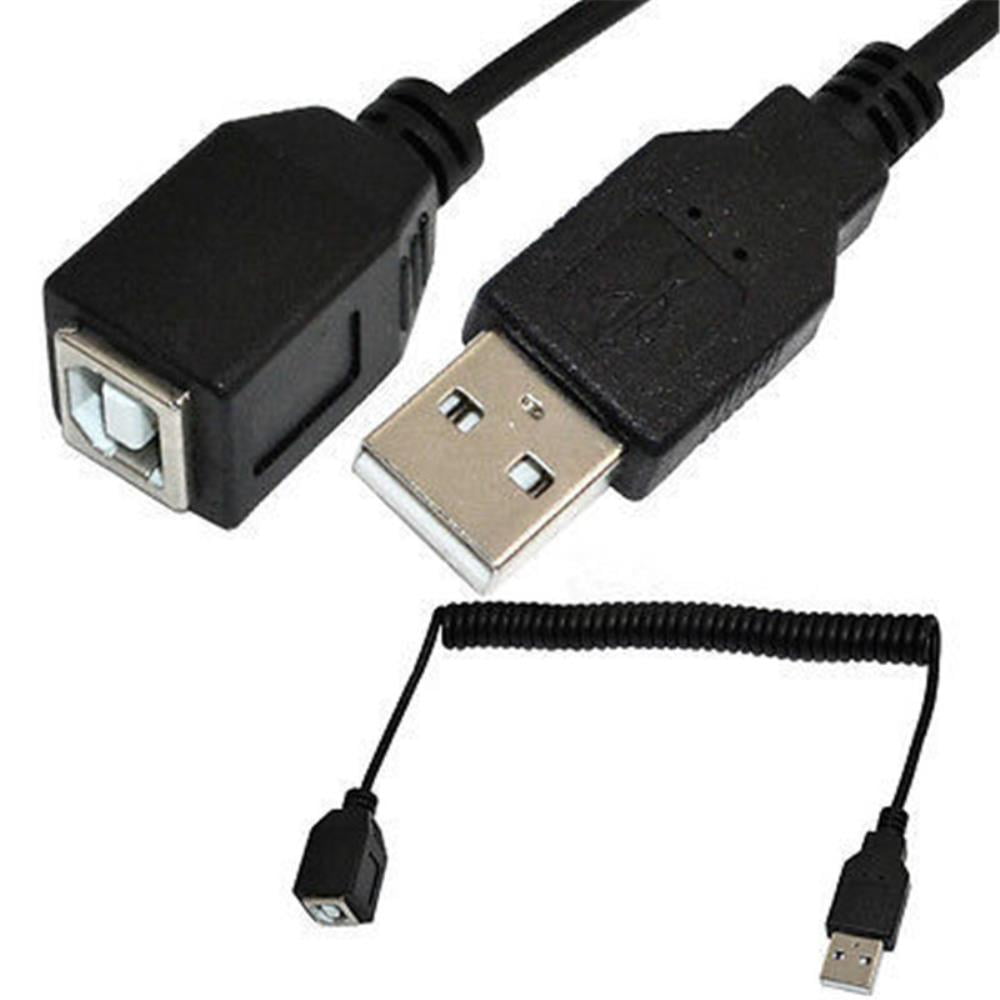 USB Male to USB B Female Cable USB 2.0 A Male Plug to USB B Female Jack ...