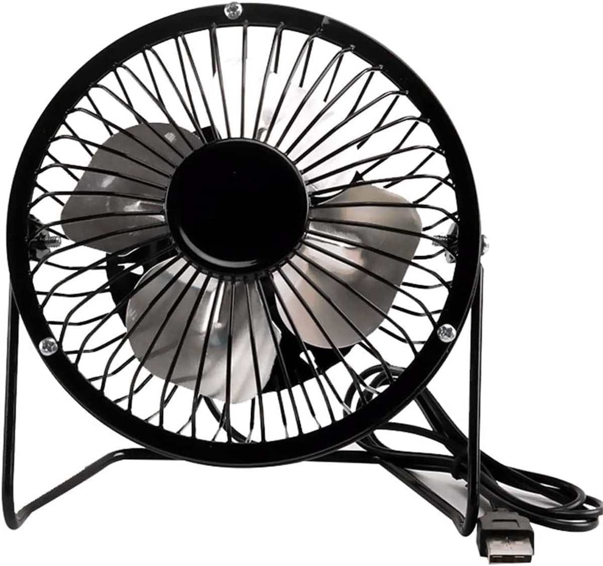 Bexikou 4 inch USB Desk Fan, Quiet Mini Cooling, Adjustable Head-Black ...