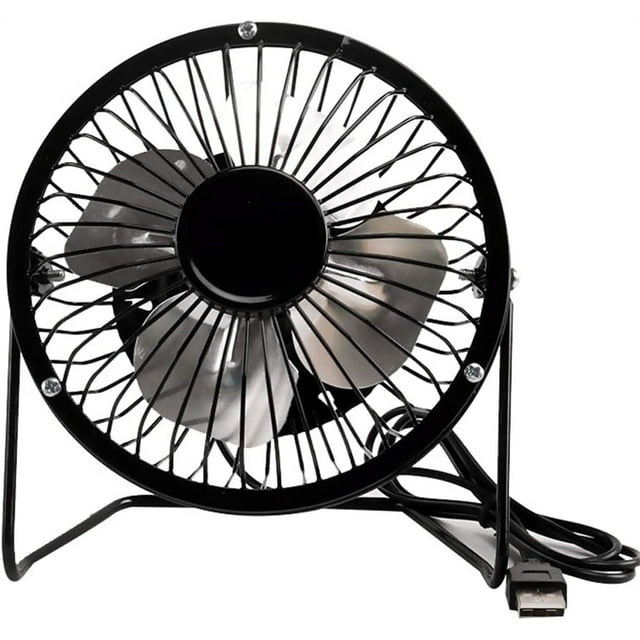 Bexikou 4 inch USB Desk Fan, Quiet Mini Cooling, Adjustable Head-Black ...