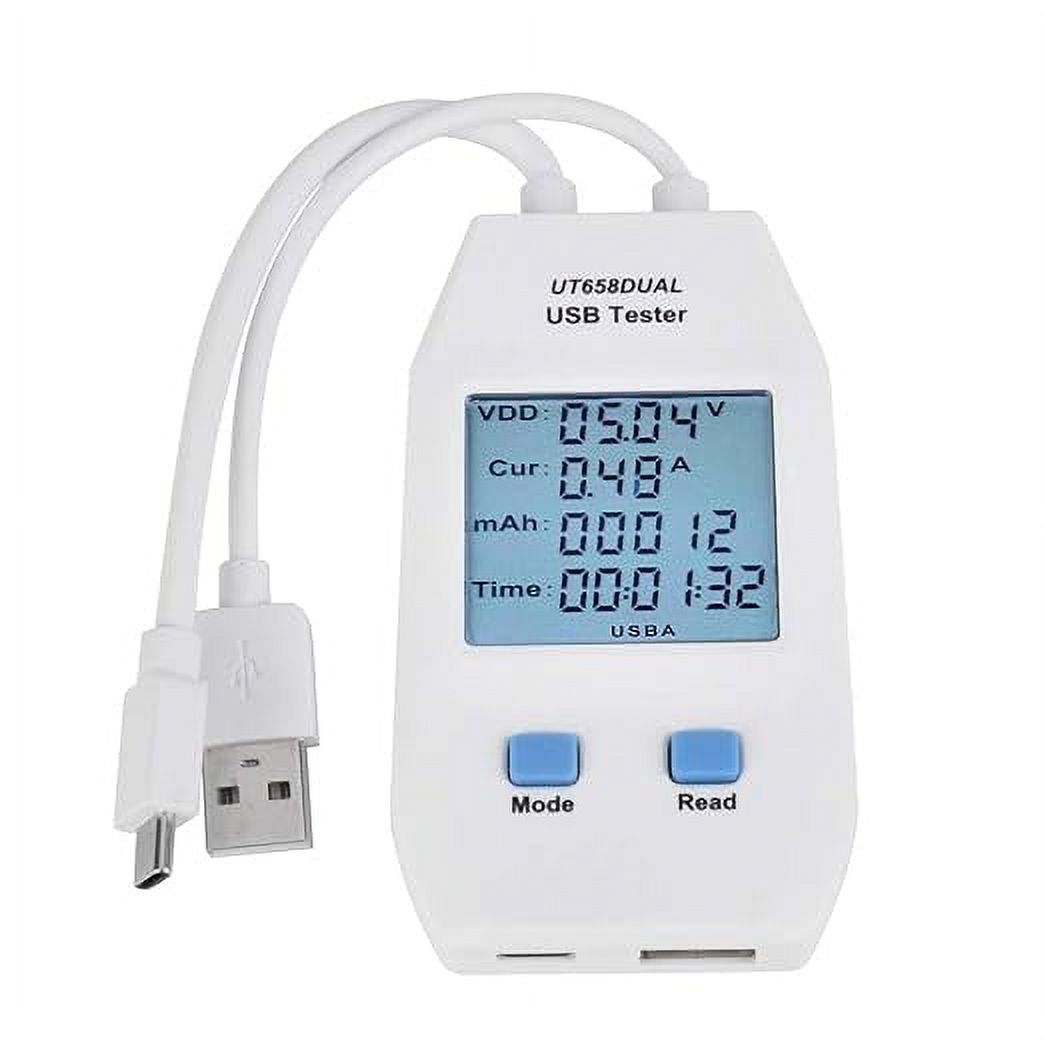 USB Meter, Digital LCD Display Voltmeter Ammeter Detector Power Tester ...