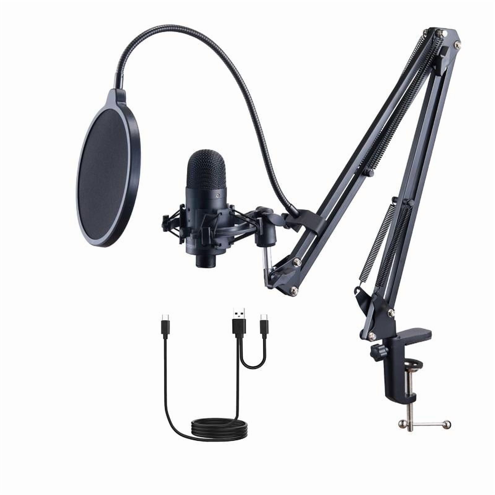 USB Microphone, 192 kHz/24-bit, Professional Condenser Microphone Kit ...