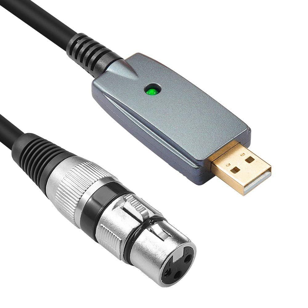 USB Microphone Cable,XLR Female to USB Mic Link Converter Cable for ...