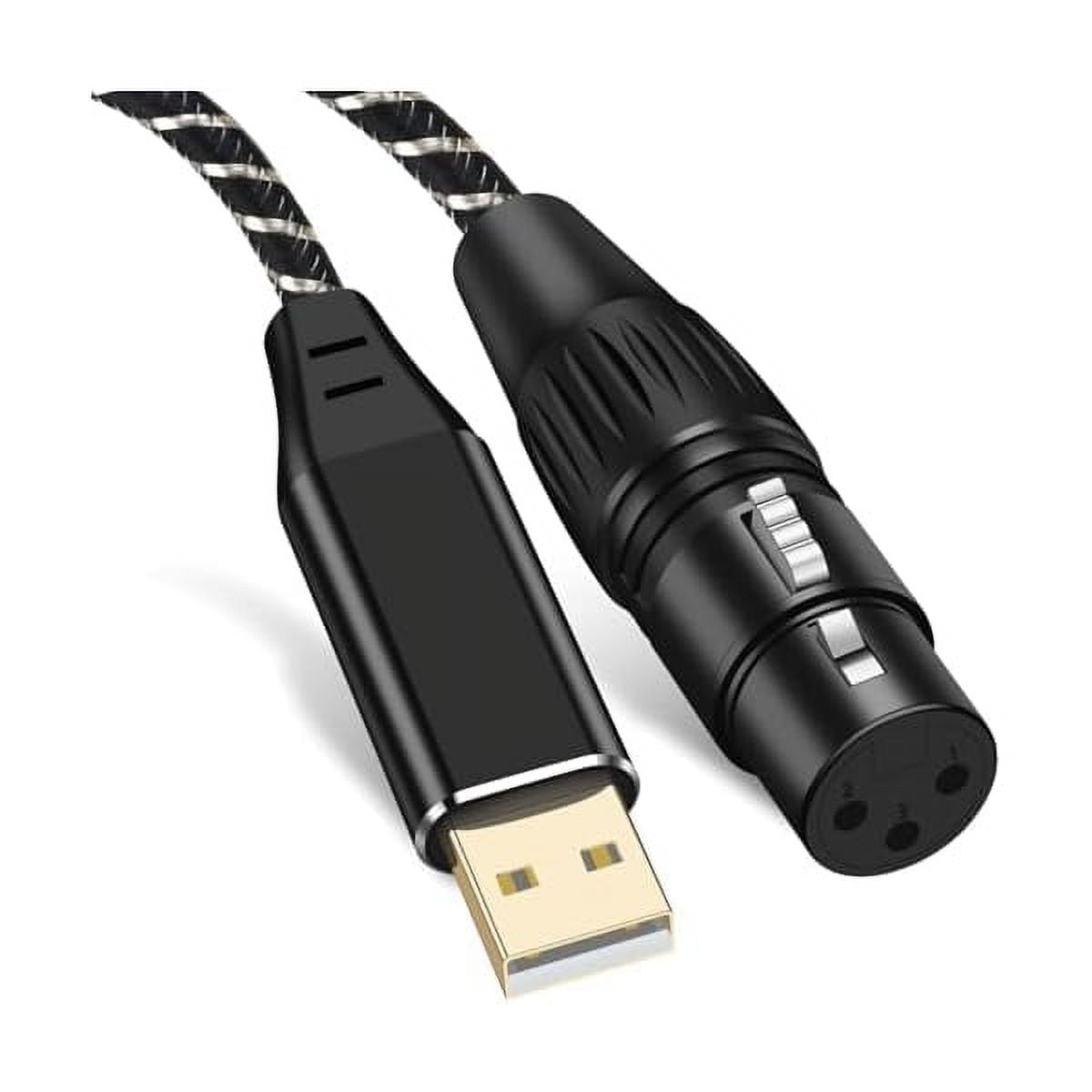 USB Microphone Cable, XLR Female to USB Microphone Connector Converter ...