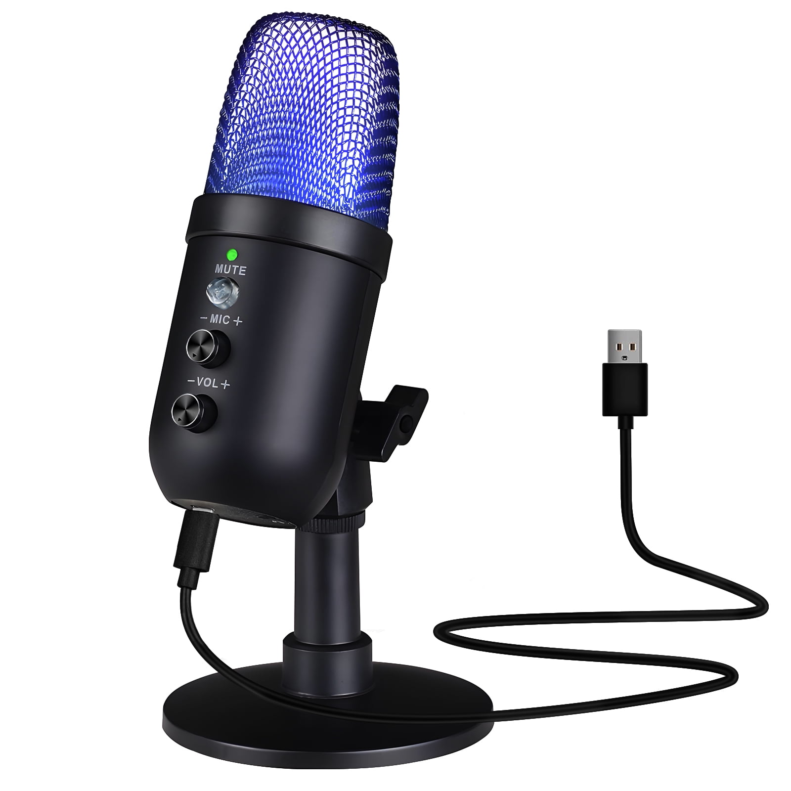 Atzeste USB Microphone, Computer Condenser Gaming Mic for PC/Laptop/PS4 ...