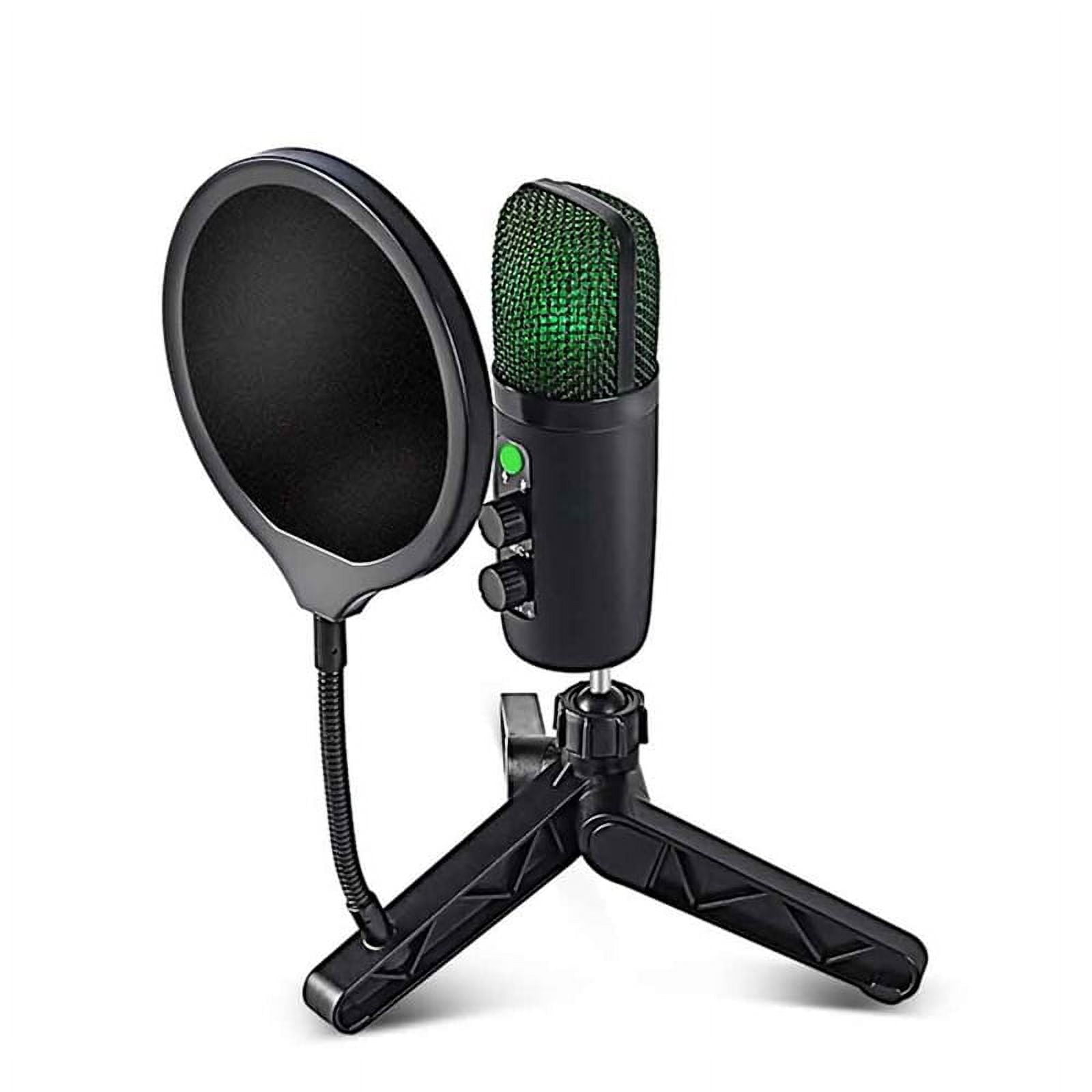 USB Microphone Condenser Gaming Mic for PC with Brilliant RGB Lighting ...