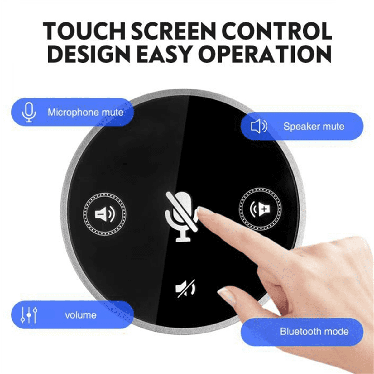 USB Microphone Conference Speakerphone ,360 Degree Omnidirectional ...