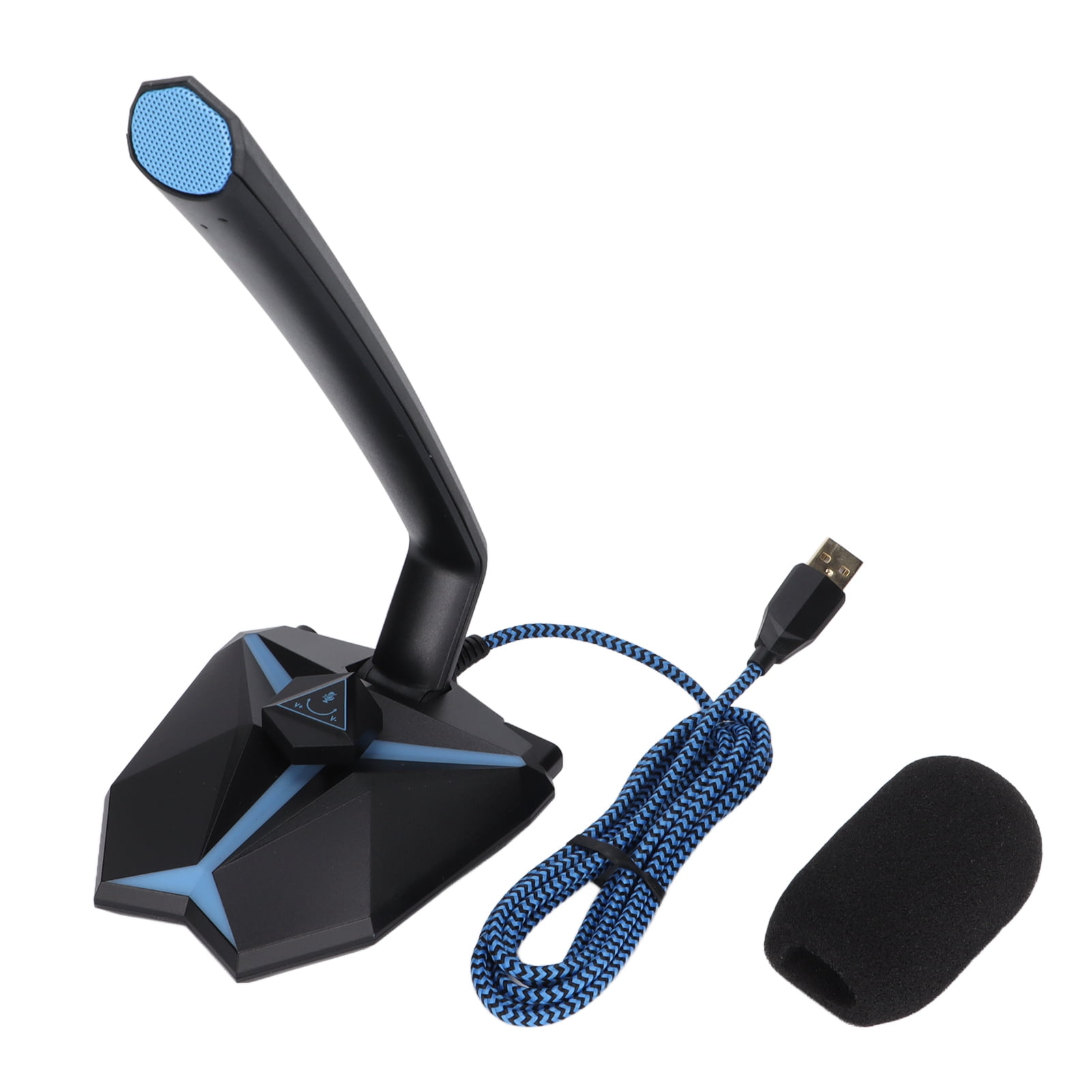 USB Microphone Cool LED Indicator Adjustable Angle Adjustment 360 ...