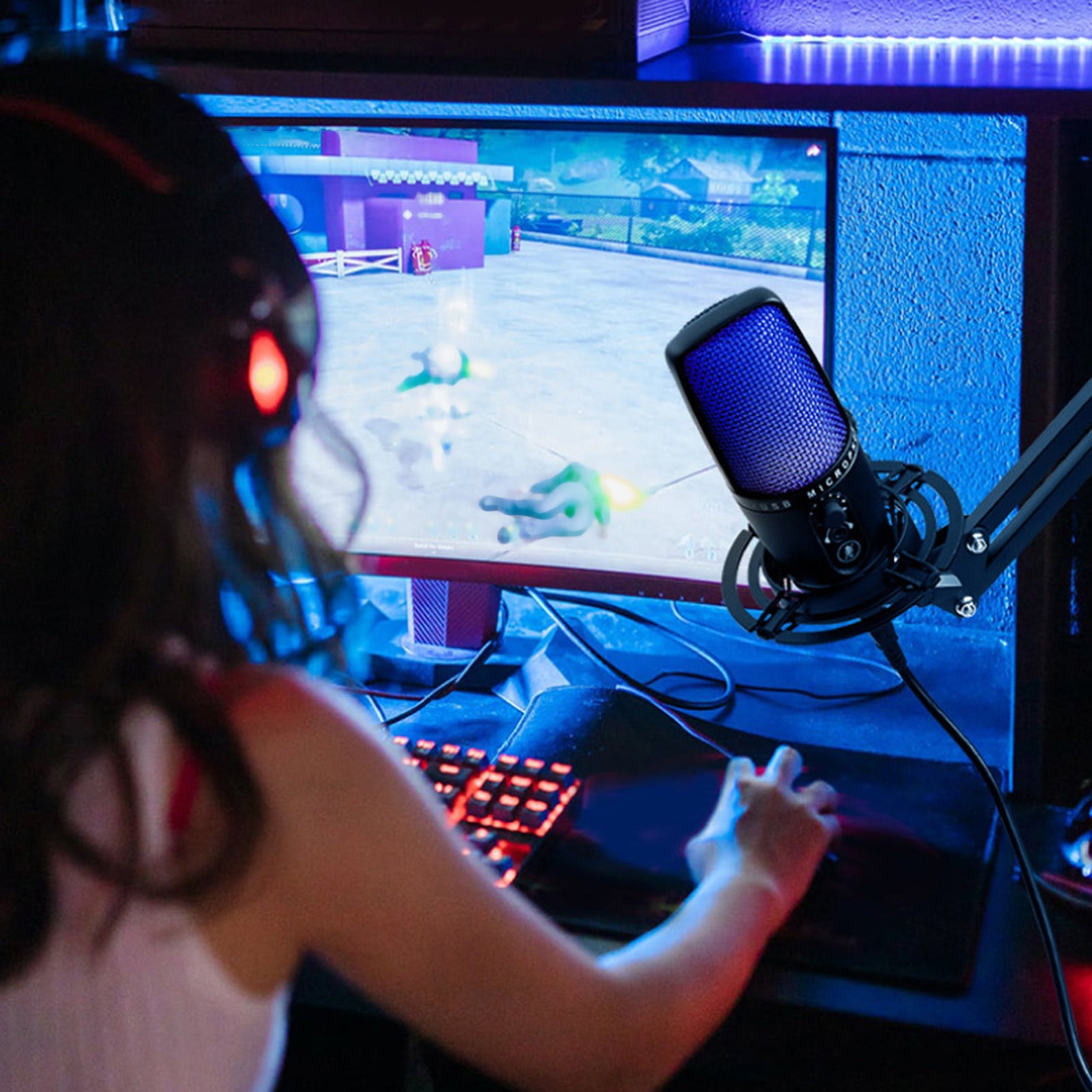 USB Microphone Desktop, Podcast Microphone, PC Gaming Mic, Perceptible ...