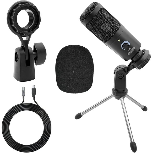 USB Microphone Metal Condenser Recording Microphone for Laptop MAC or ...