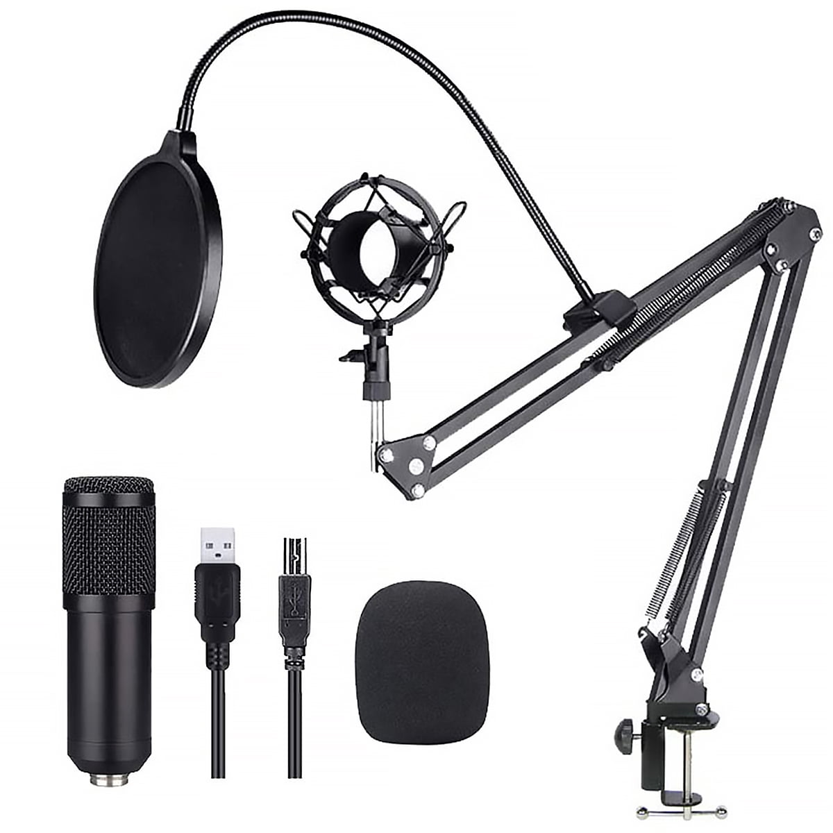 USB Microphone Kit with Stand & Filter for PC, Podcast, Gaming, Singing ...