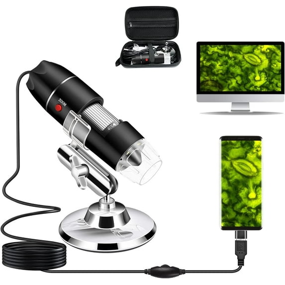 USB Microscope Camera with Stand & Carrying Case, Digital Microscope ...