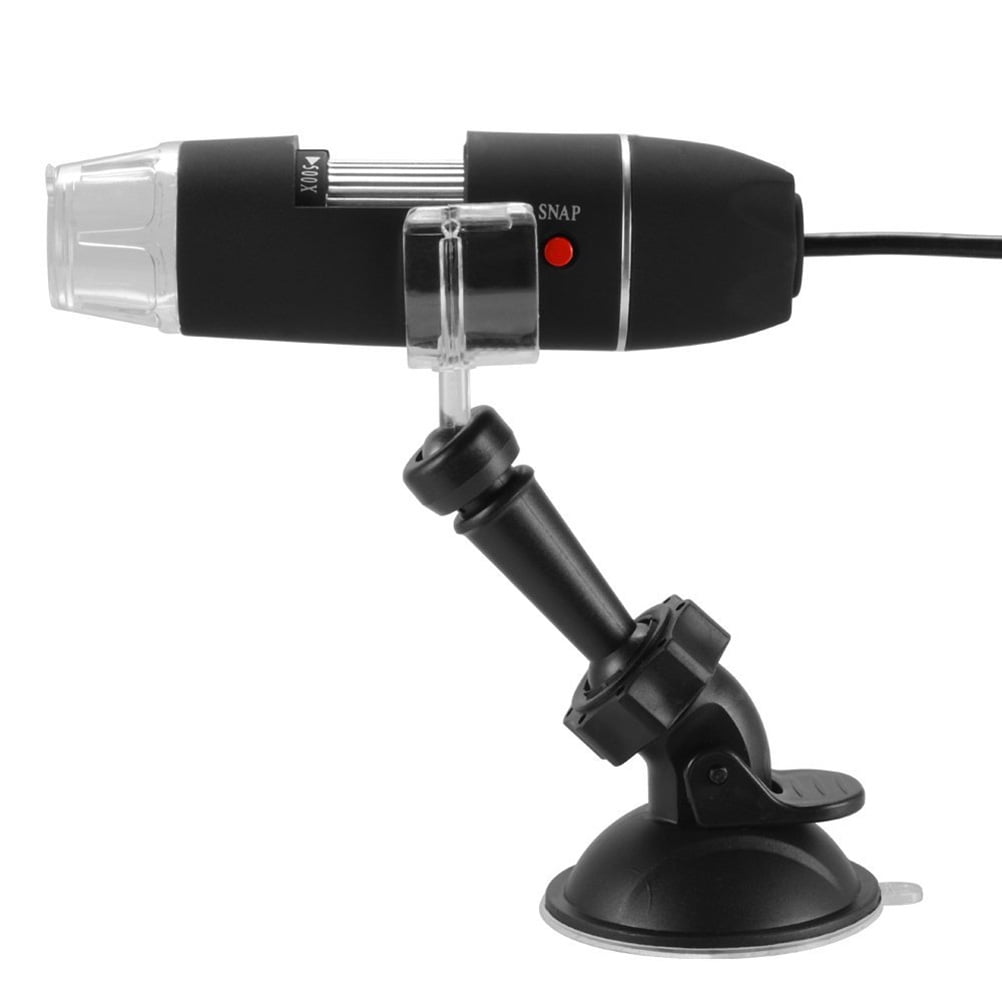 USB Microscope Electron Handheld LED Light with Screen Black - Walmart.com