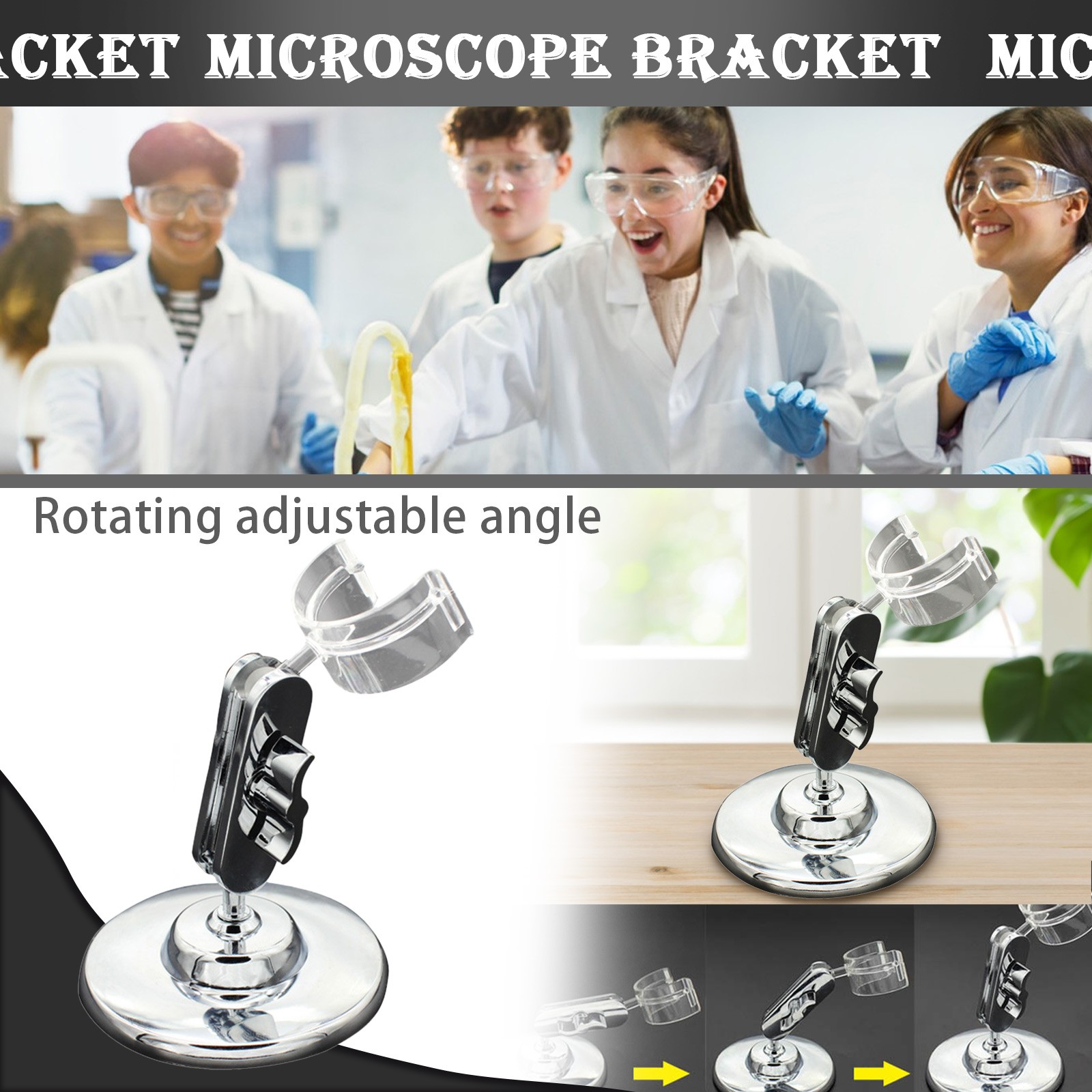 USB Microscope Stand Bracket Holder Clip Mount Spotting Digital ...