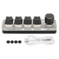 Usb Mini 4 Key Keypad With Knob Blue Switch Rgb Backlighting Dual Mode Connection Diy