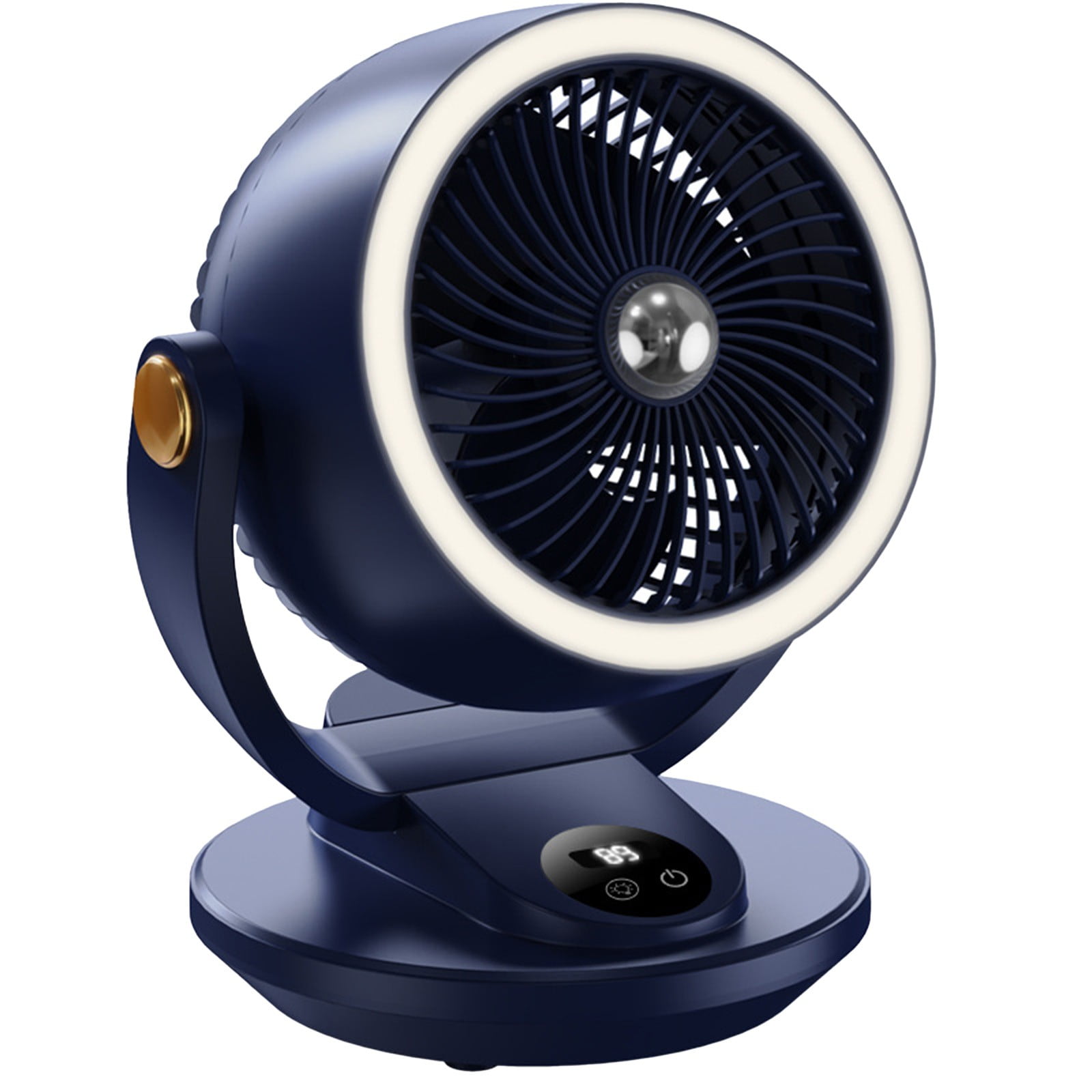 USB Mini Desktop Fan with Mute Spray & LED Light | 3-Speed Portable Air ...
