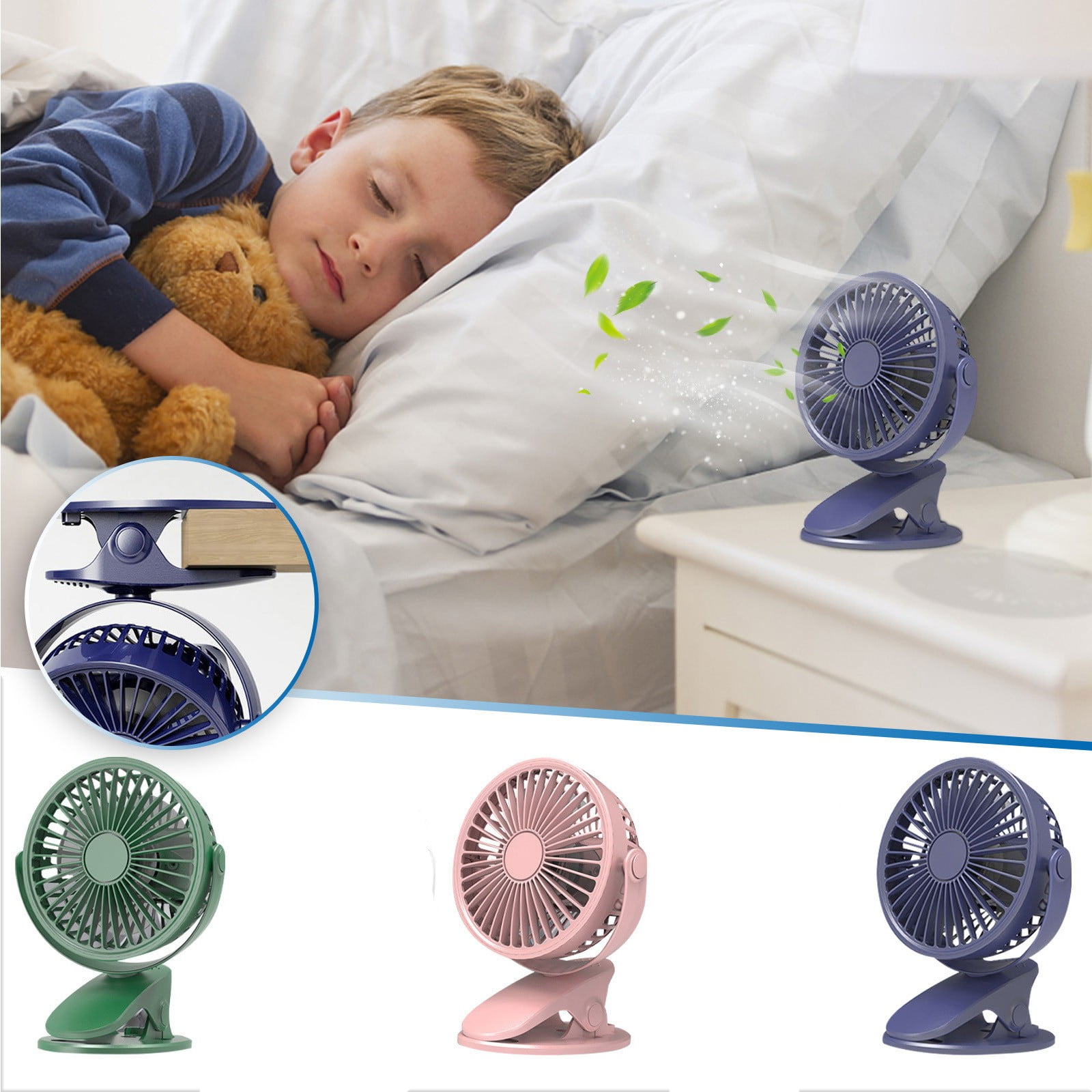 USB Mini Fan, 3-Speed Portable Air Circulator, Quiet Operation, Small ...