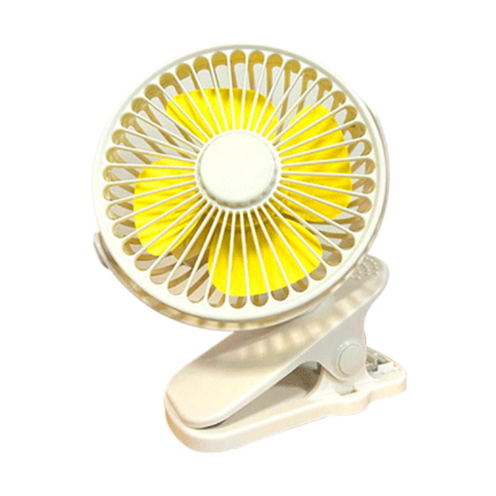 USB Mini Hand Clip Fan Rechargeable Quiet Desktop Electric Fan 3 Speeds ...