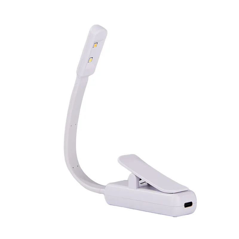USB Mini LED Book Night 3 Light Color Adjustable Brightness Clip-On ...