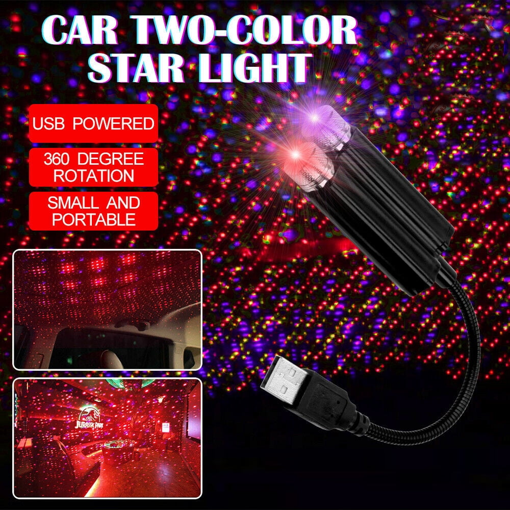 USB Night Light Star Projector, 2 in 1 Auto Car Roof LED Light ...