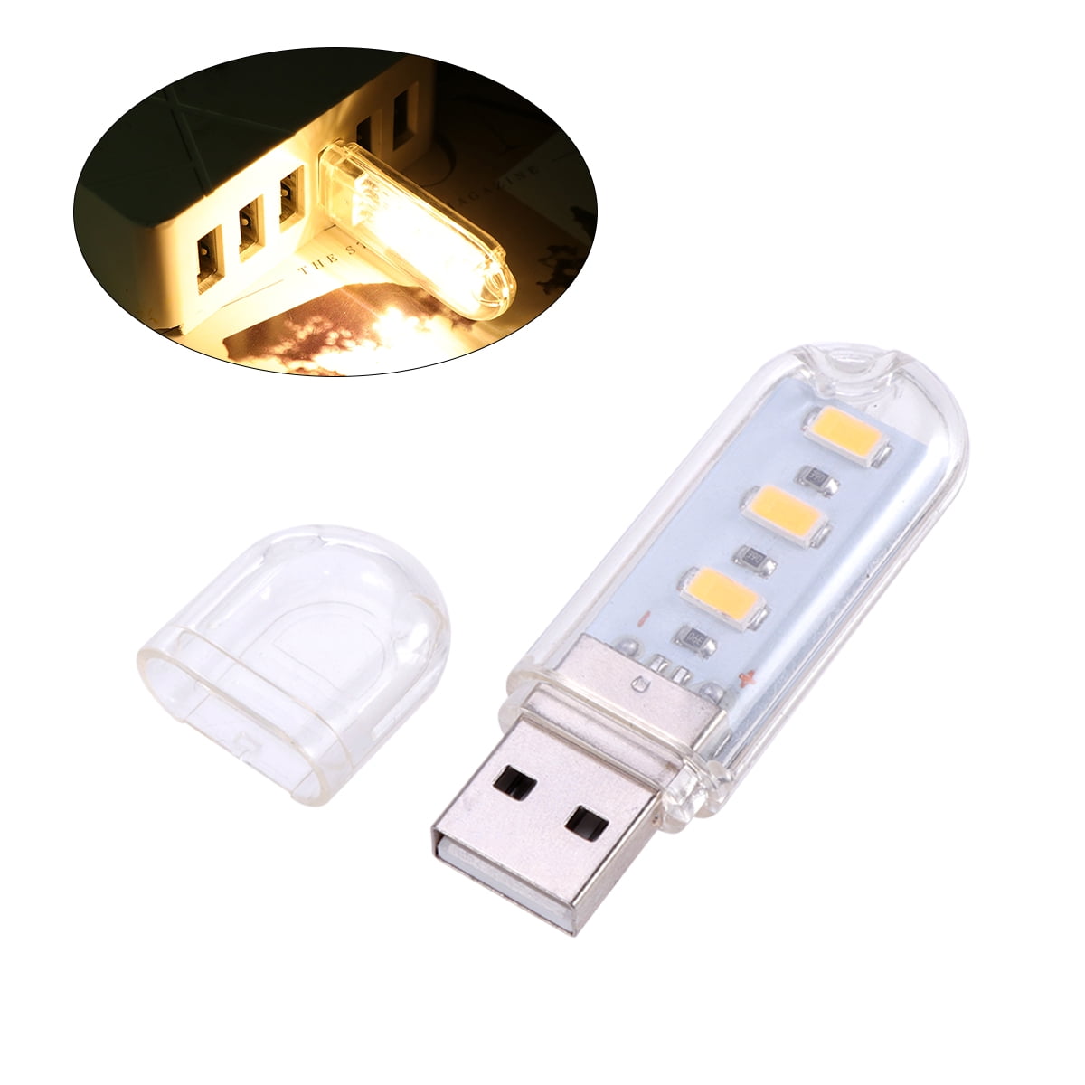 USB Light Small Night Light Keychain Light Reading Lamp USB Night Light ...