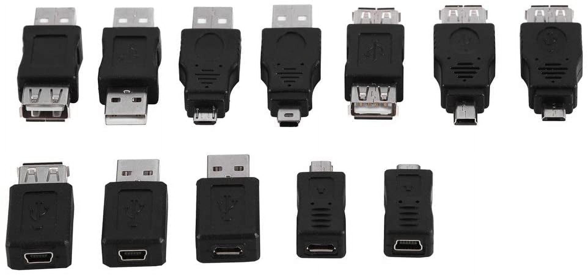 USB OTG Micro Mini USB2.0 Male to Female Adapter, Multiple F/M USB ...