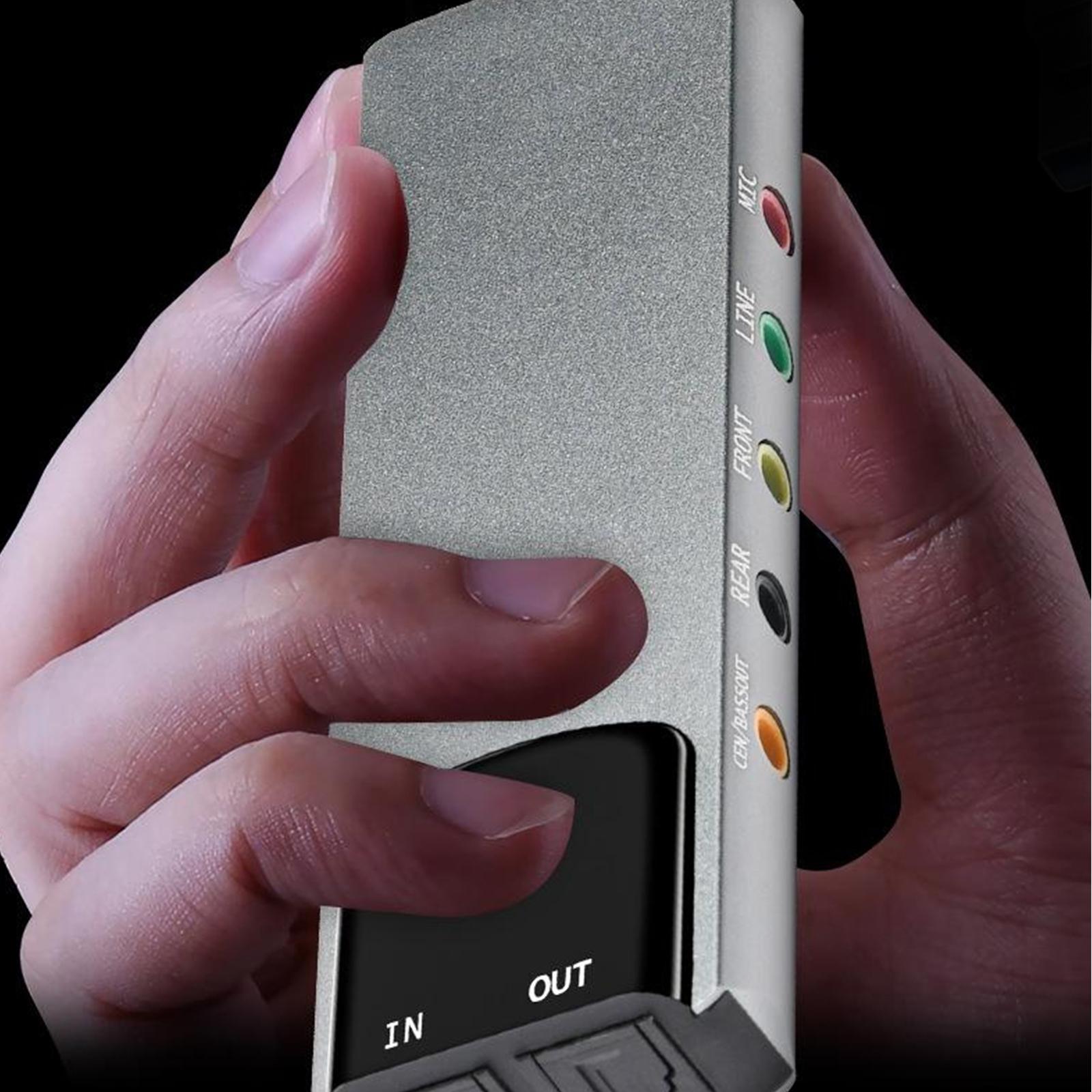 USB Optical Fiber SPDIF Card Aluminum Alloy for AC-3 DTS 5.1 Channel ...