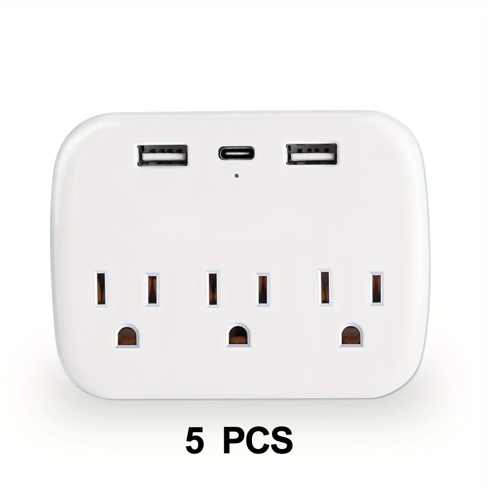 USB Outlet Extender Surge Protector - Multi Plug Outlet with Rotating ...