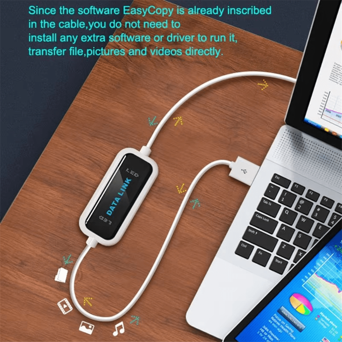 USB PC to PC Online Share Sync Link Net Direct Data File Transfer ...