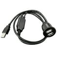 USB Panel Flush Mount Extension Cable for Car Truck Dashboard Panel ...