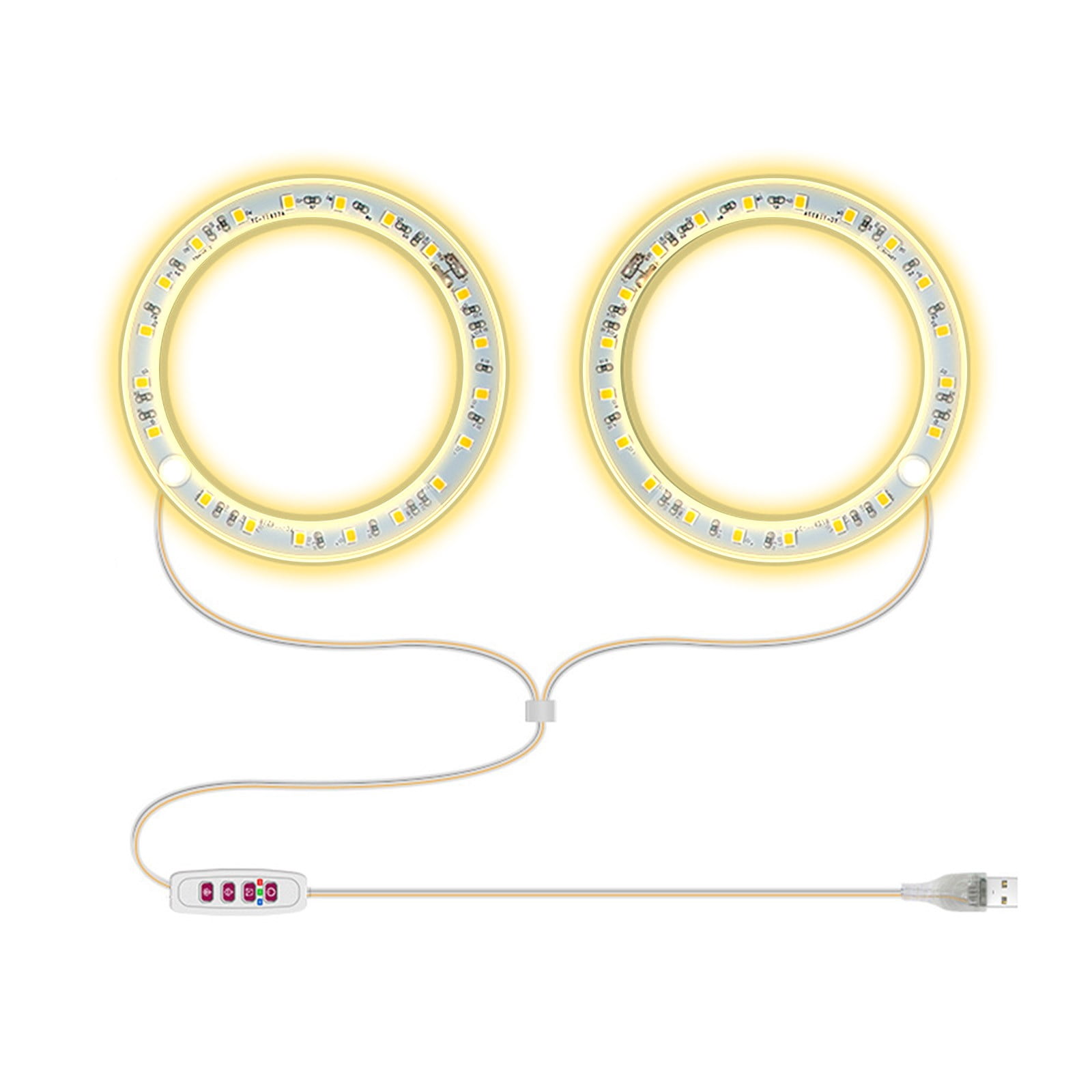 USB Plants Light LED Ring Grow Lights For Indoor Plants Succulents Grow ...