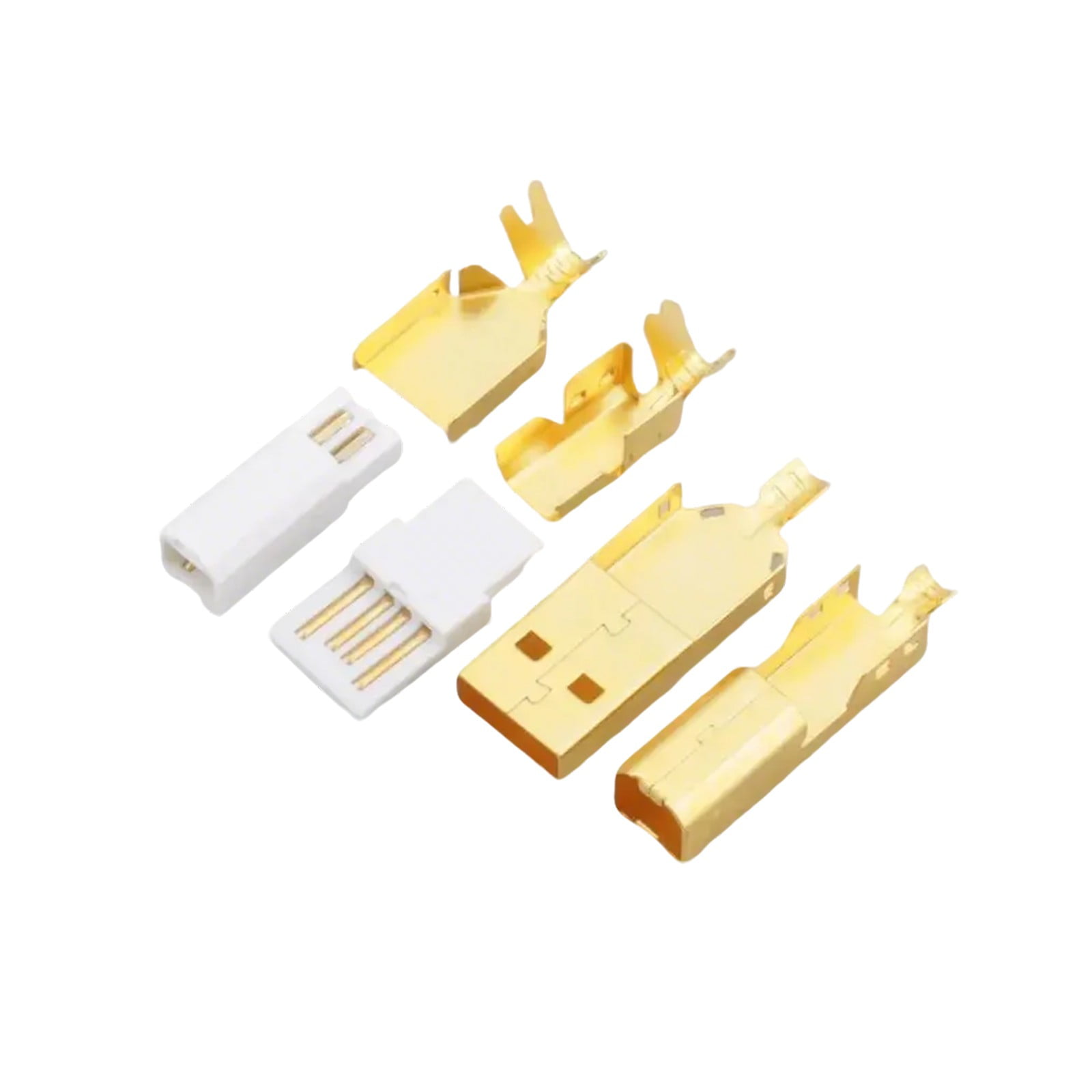 USB Plugs Type A+B Gold Plated Male USB Interfaces Terminals Port Data ...