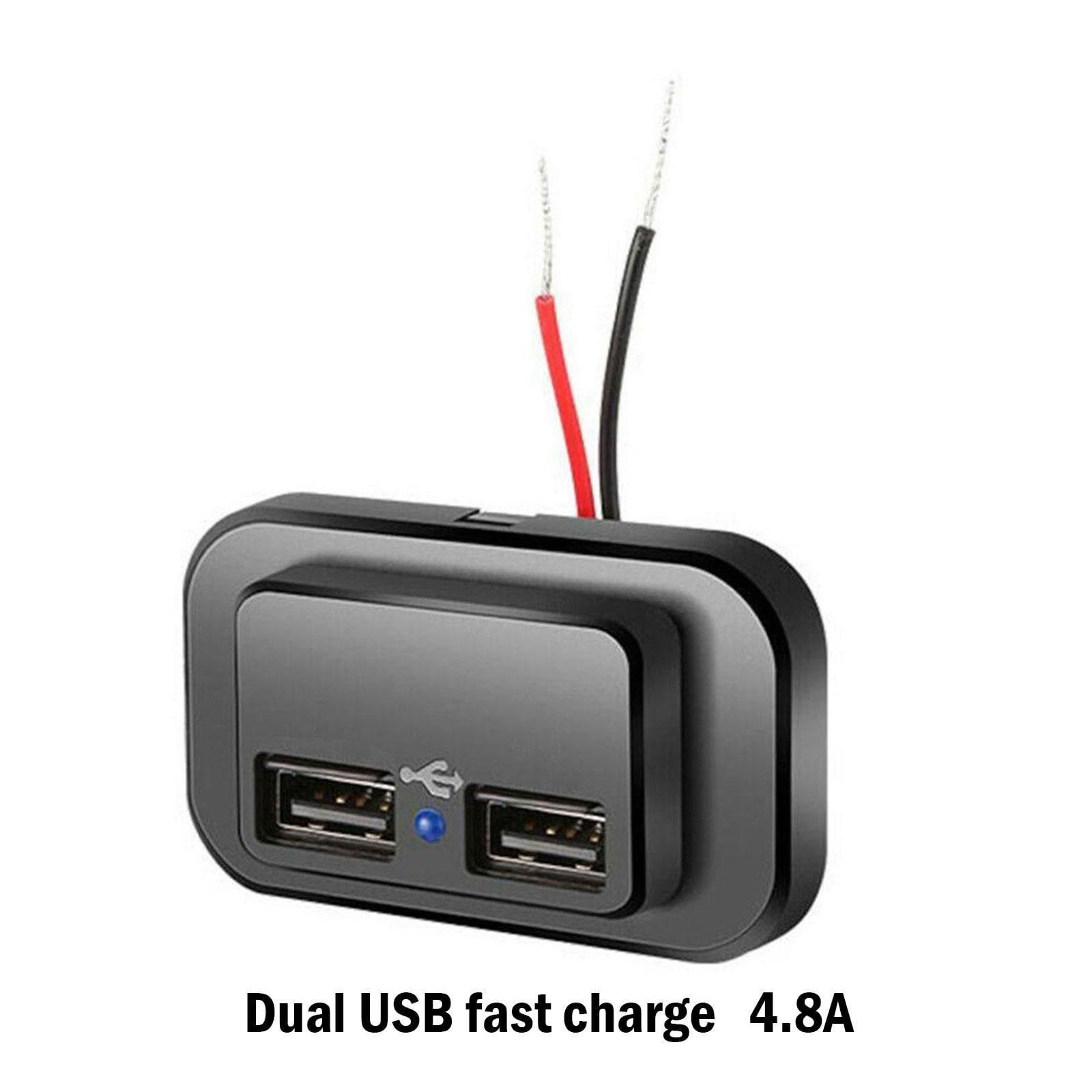 USB Port Car Fast Charger Socket Power Outlet Panel Mount Waterproof ...