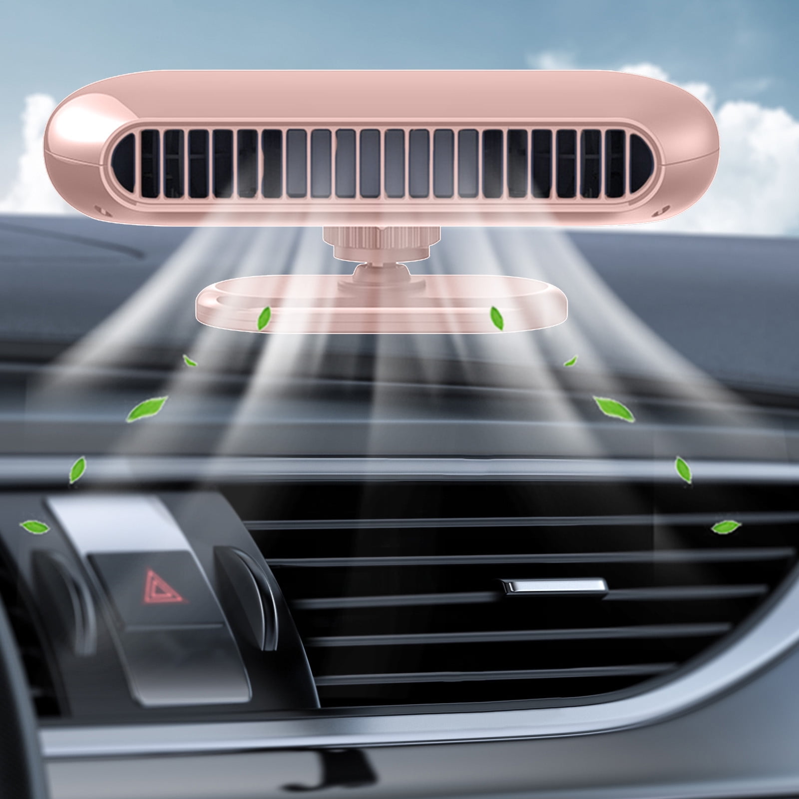 USB Portable Bladeless Car Fan,Car Cooling Fan, 4-Speed Electric Car ...