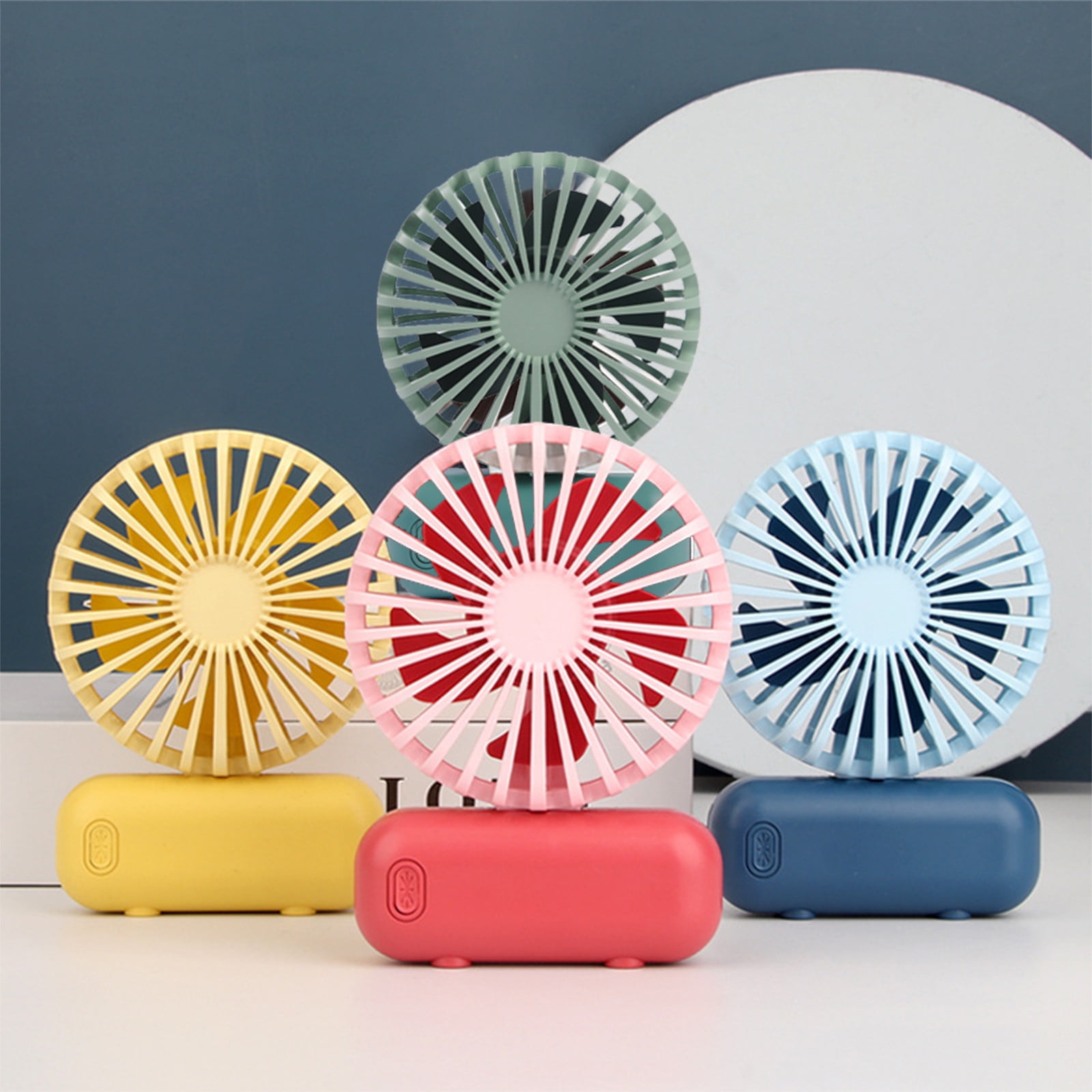 USB Portable Fan, Mini Desktop Fan, Quiet 4-LED Desk Fan, 3 Speeds ...