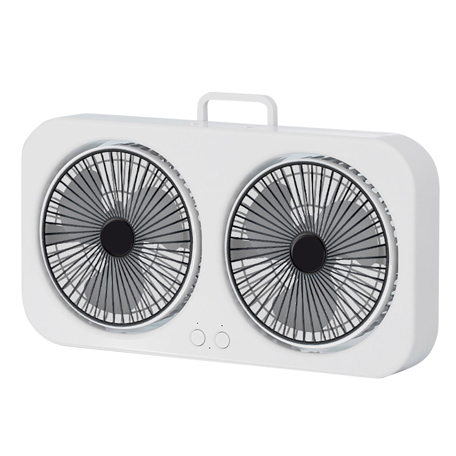 USB Portable Fan With Heads – Wall & Desktop Use – Compact Rechargeable ...