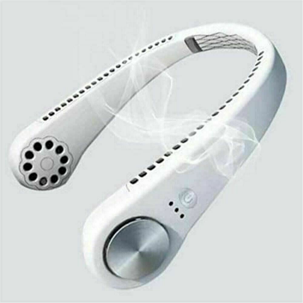 USB Portable Hanging Neck Fan Cooling Air Cooler Little Electric Air ...