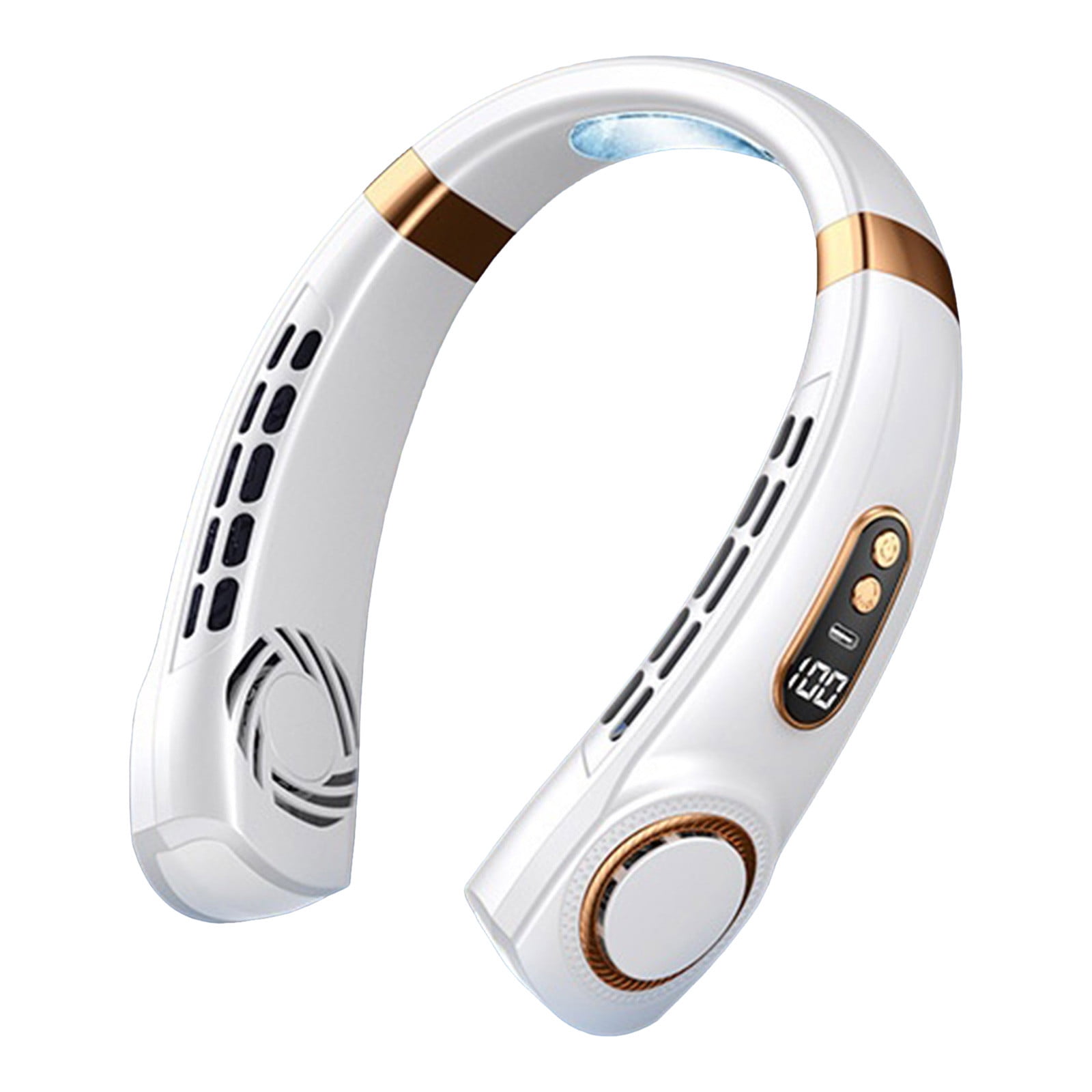 USB Portable Neck Hanging Fan Cold Fan Handheld Rechargeable Mute ...