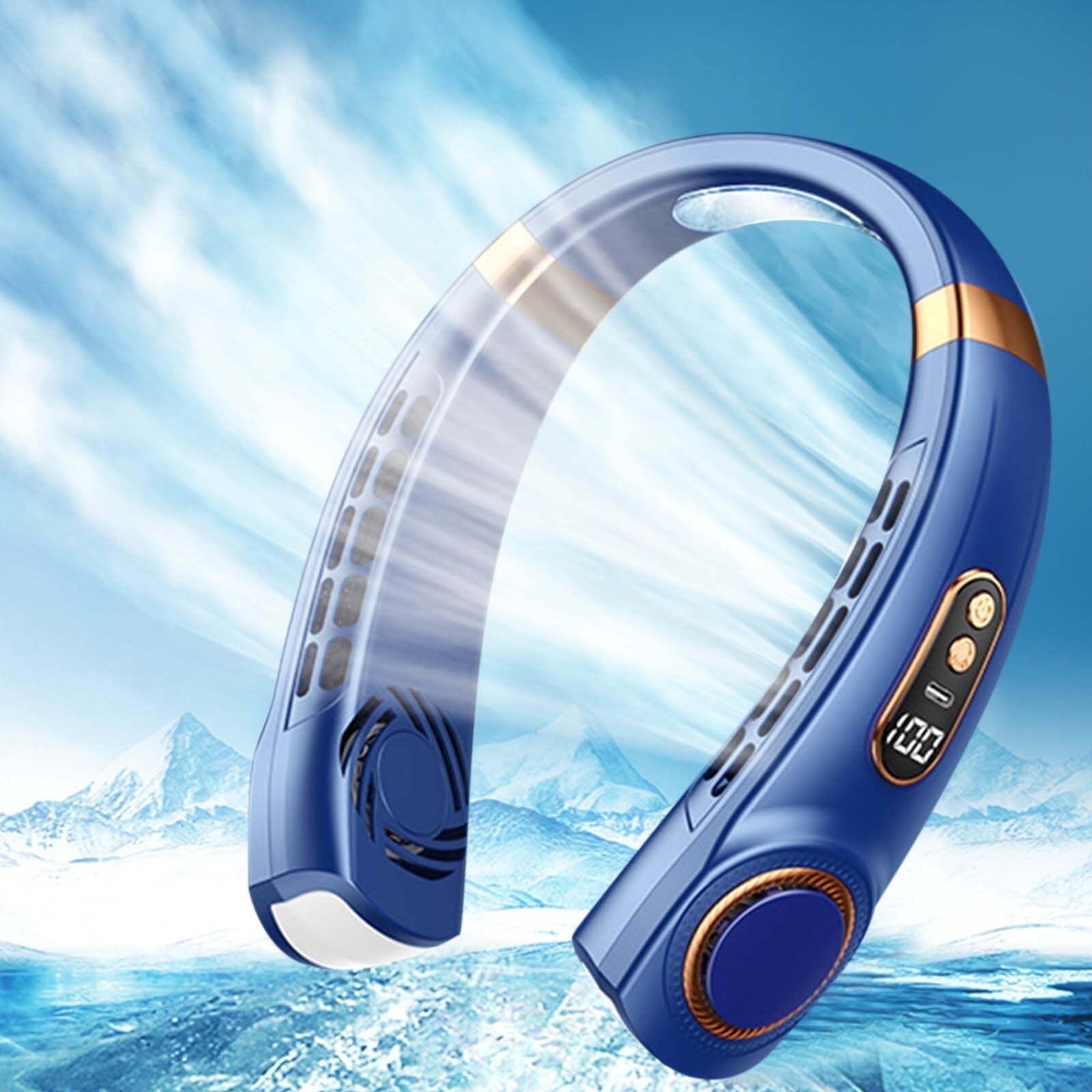 USB Portable Neck Hanging Fan Cold Fan Handheld Rechargeable Mute ...