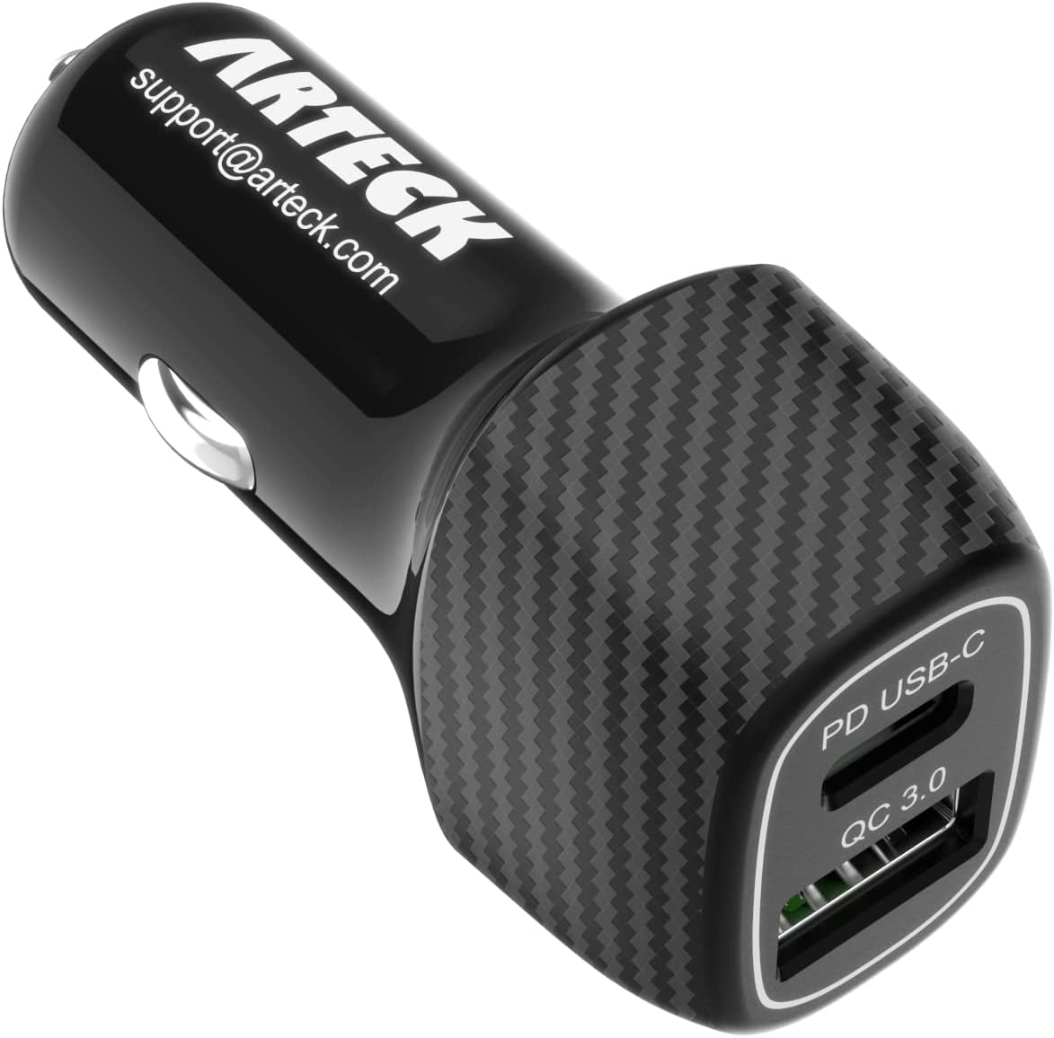 USB Ports Car Charger: 1 PD USB-C Type C Port and 1 Quick Charge 3.0 ...