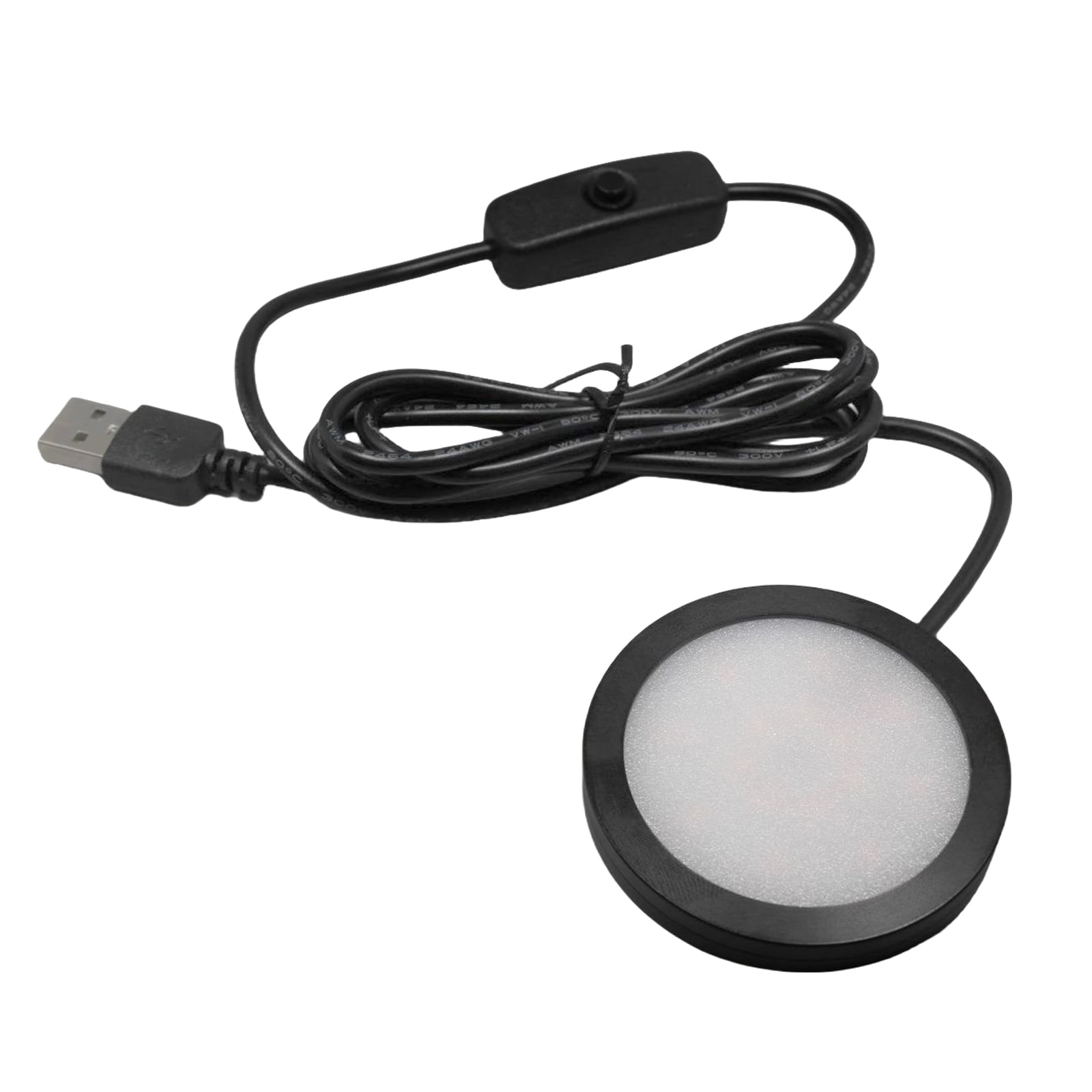 USB Power 5V3W LED Desk Lamp Round Base LED Under Cabinet Puck Light ...