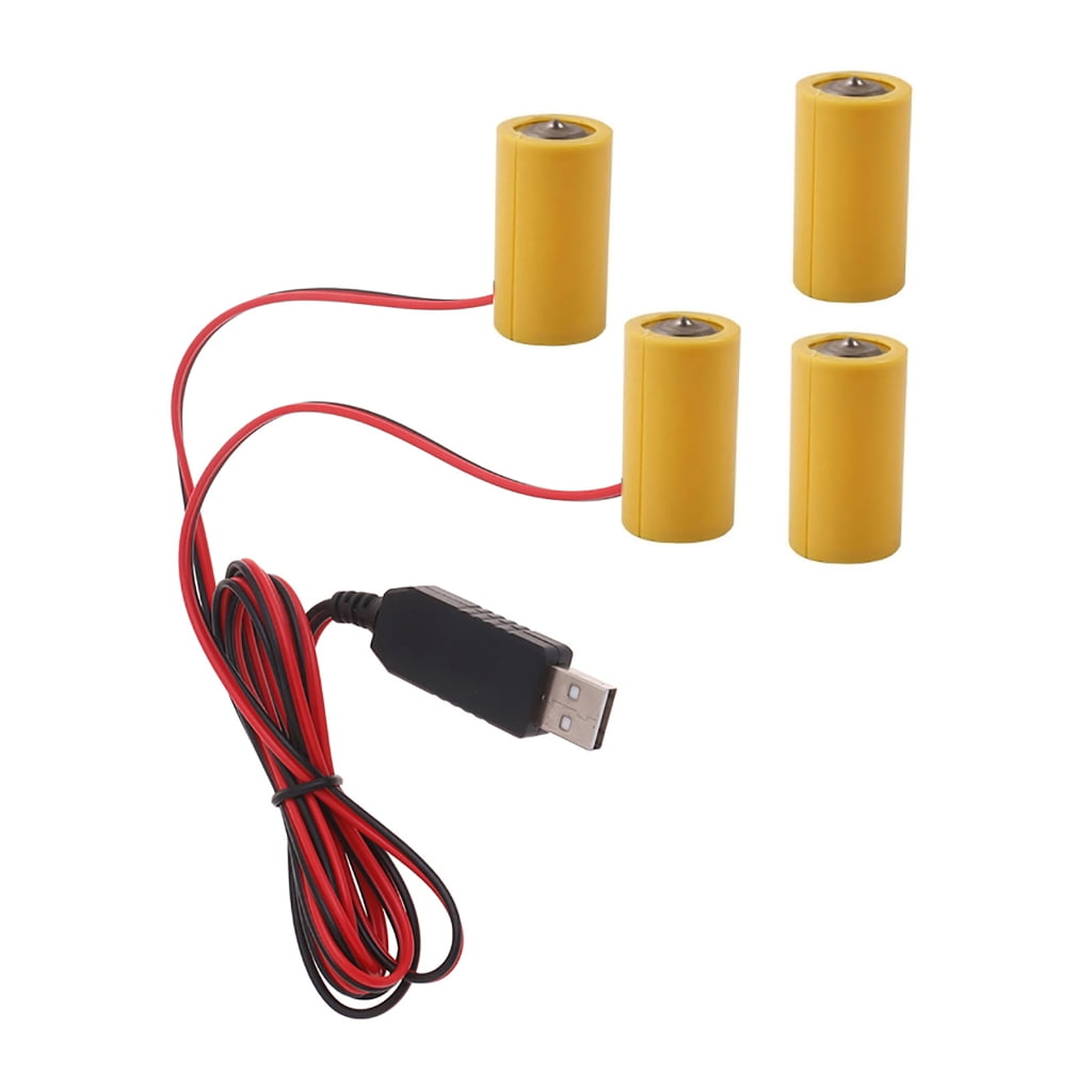 USB Power Converter Battery Adapter Cable USB 5V2A to 3V1A LR14 C ...